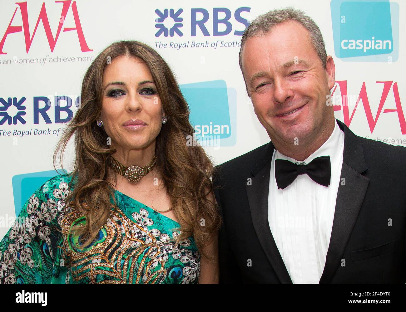 Elizabeth Hurley and former hedge fund tycoon David Yarrow, arrive for ...