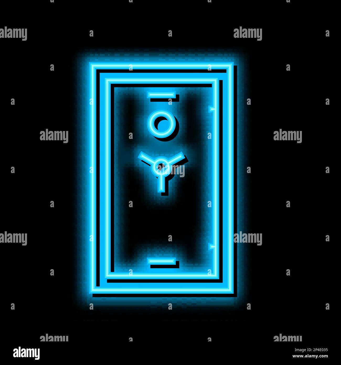 gun safe neon glow icon illustration Stock Vector Image & Art - Alamy