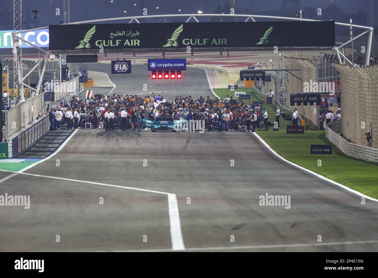 March 5, 2023, Rome, Bahrain: Starting grid with the Aston Martin ...