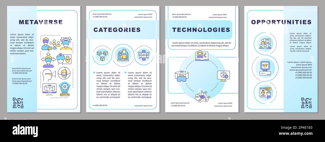 Virtual reality brochure template Stock Vector Images - Alamy
