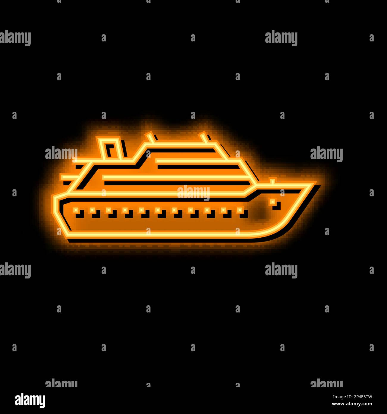cruise ship liner neon glow icon illustration Stock Vector Image & Art ...