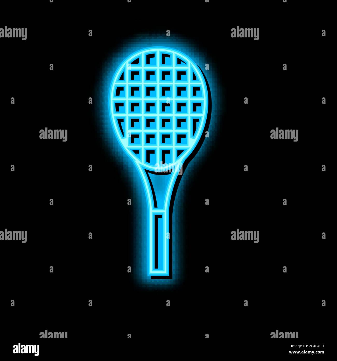 racquet tennis neon glow icon illustration Stock Vector Image & Art - Alamy