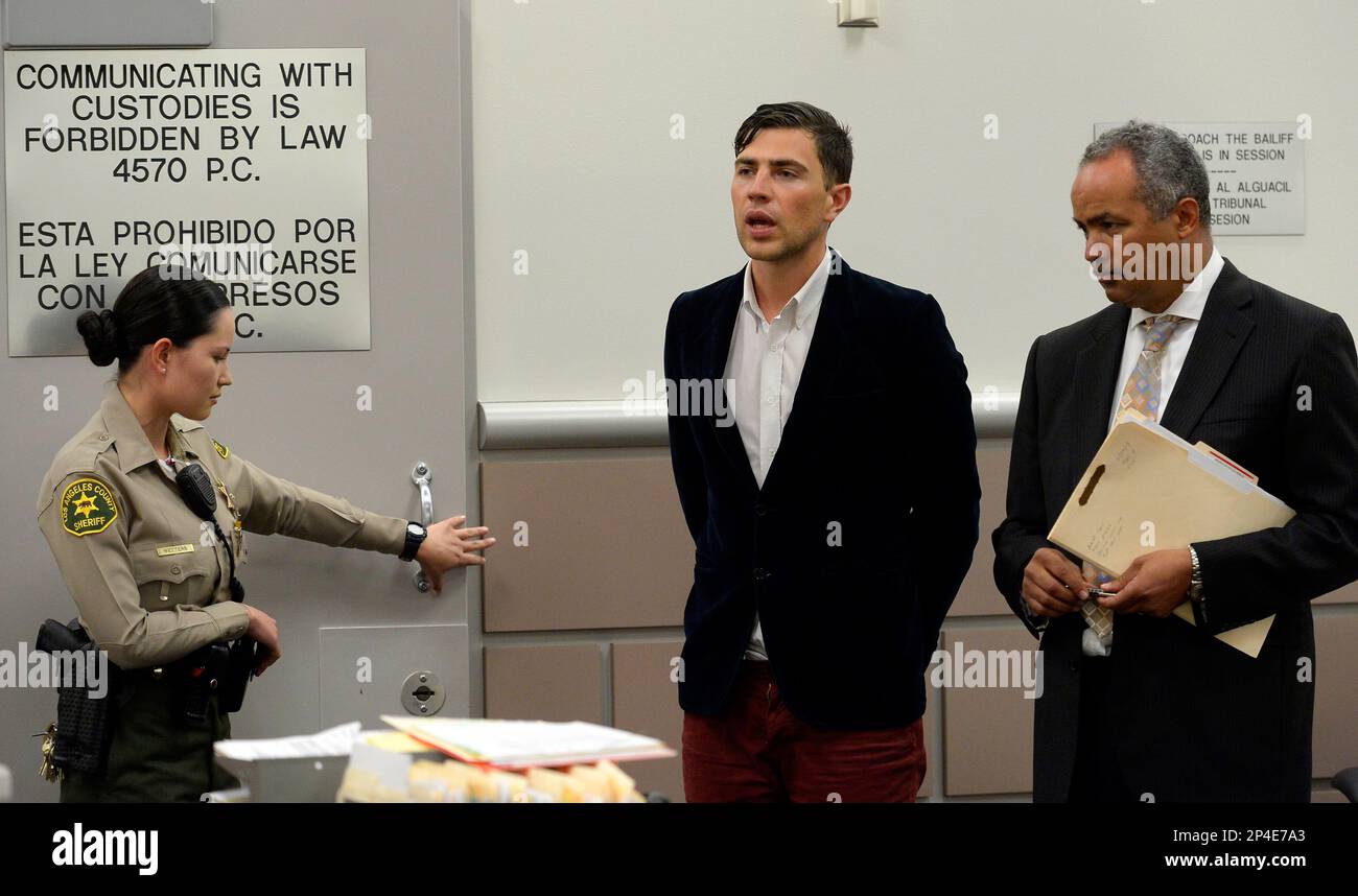 Vitalii Sediuk, from Ukraine, is led into the courtroom in Los Angeles ...