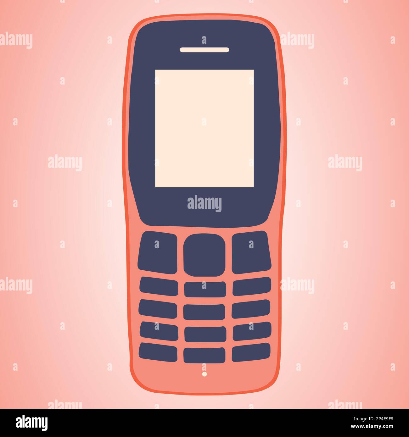 mobile phone icon, mobile phone with screen, illustration of a phone Stock Vector Image & Art ...