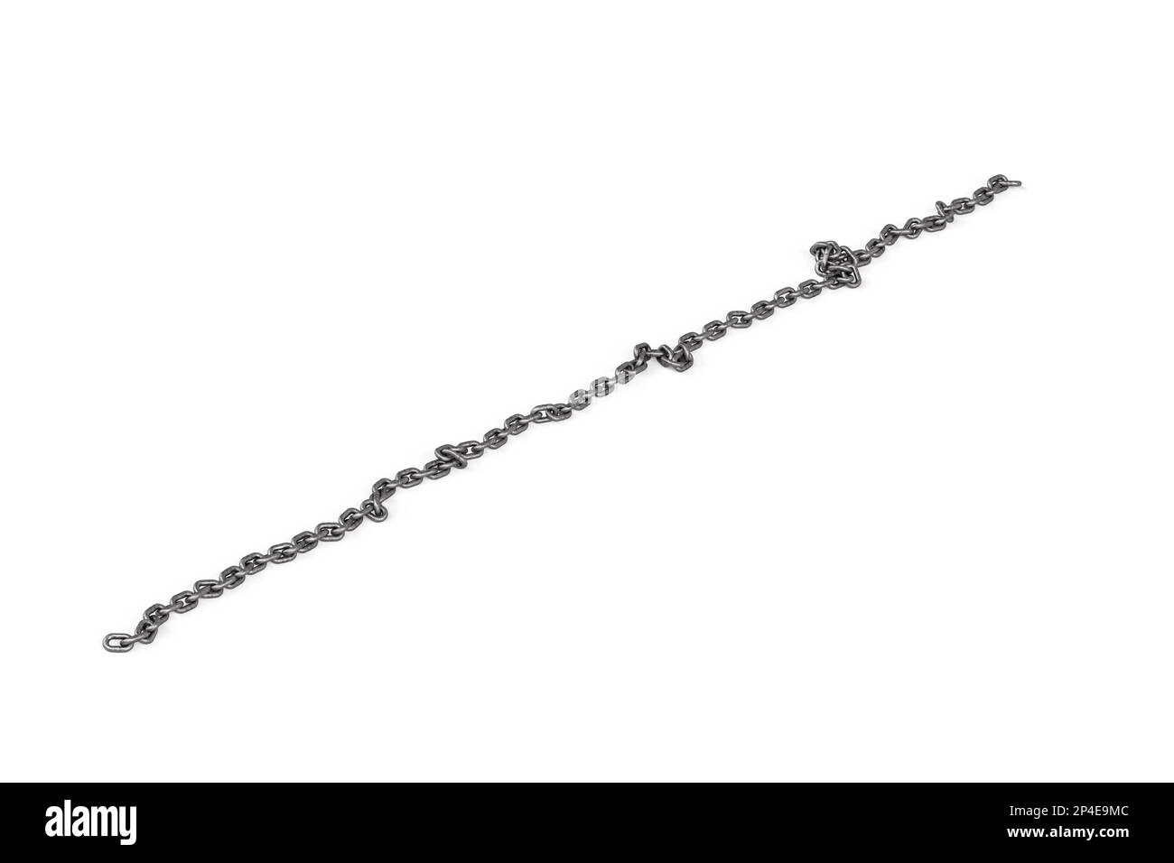 Steel chain isolated on white background - 3D render Stock Photo - Alamy