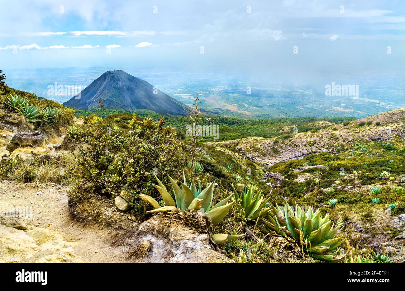 Izalco Volcano from Cerro Verde National Park in El Salvador, Central ...
