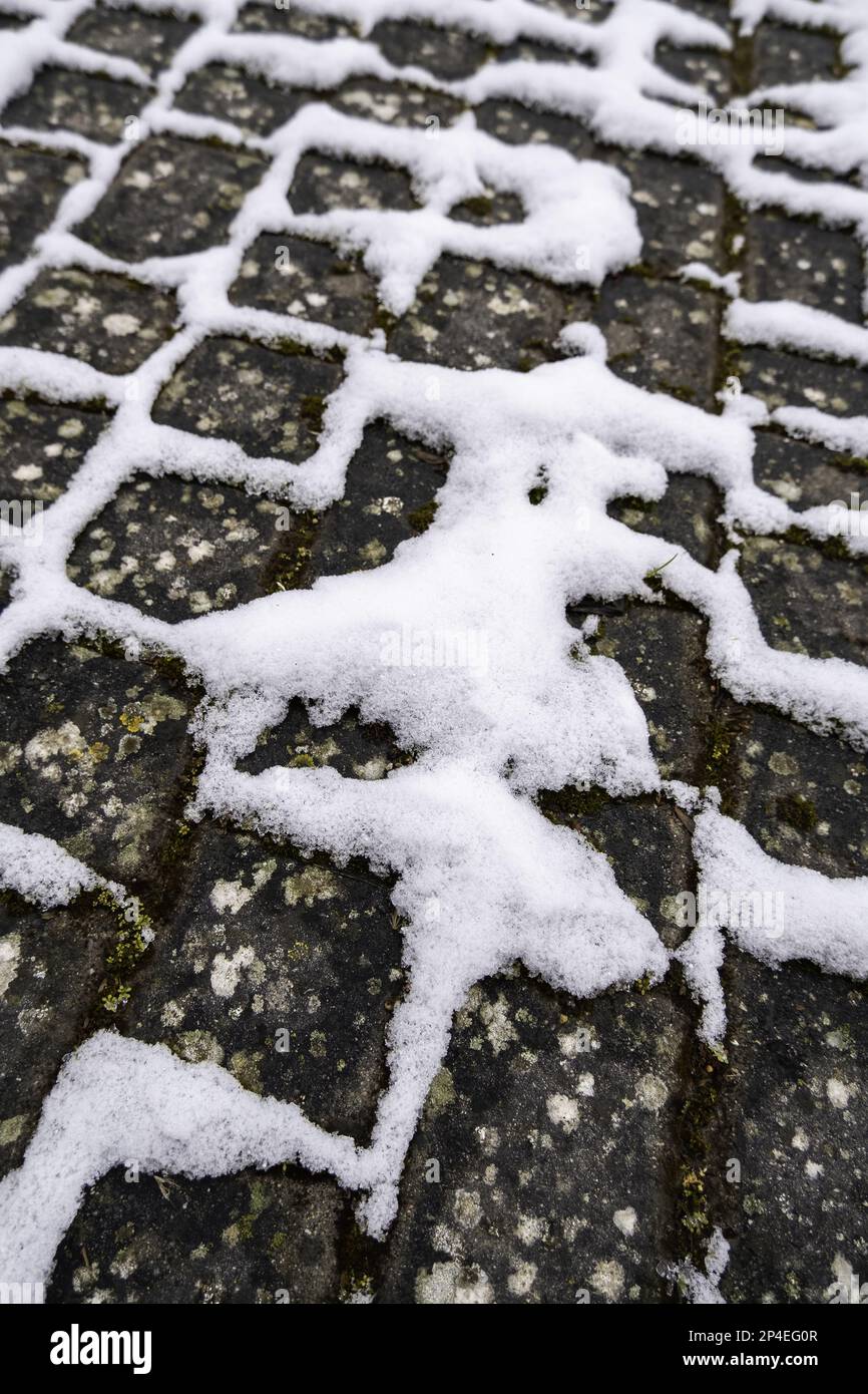 Black ice on sidewalk pavement hi-res stock photography and images - Alamy