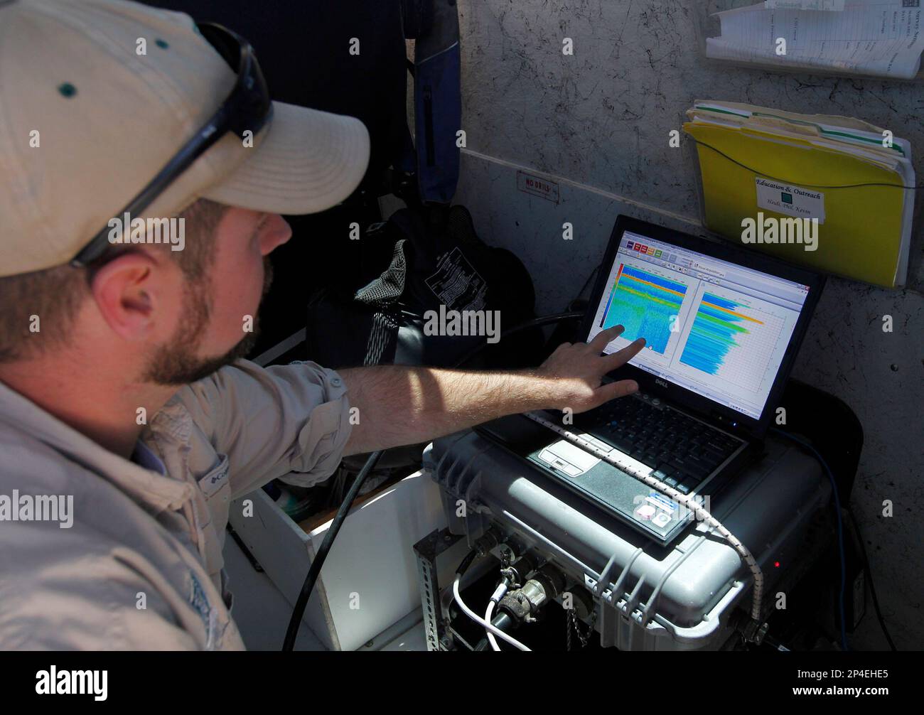 This photo taken May 15, 2014, shows Bryan Legare, a natural resource ...