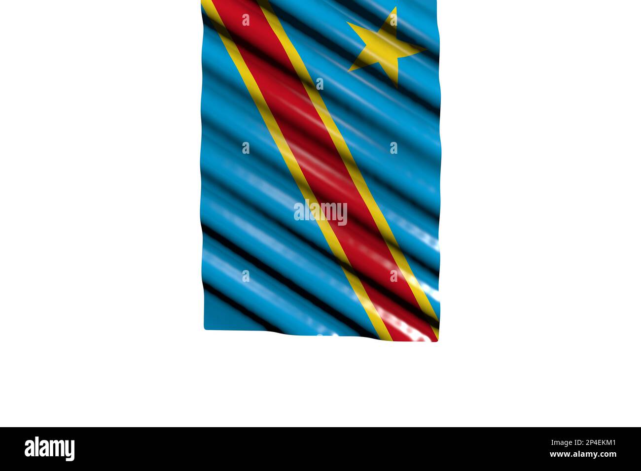 nice celebration flag 3d illustration - shiny flag of Democratic ...