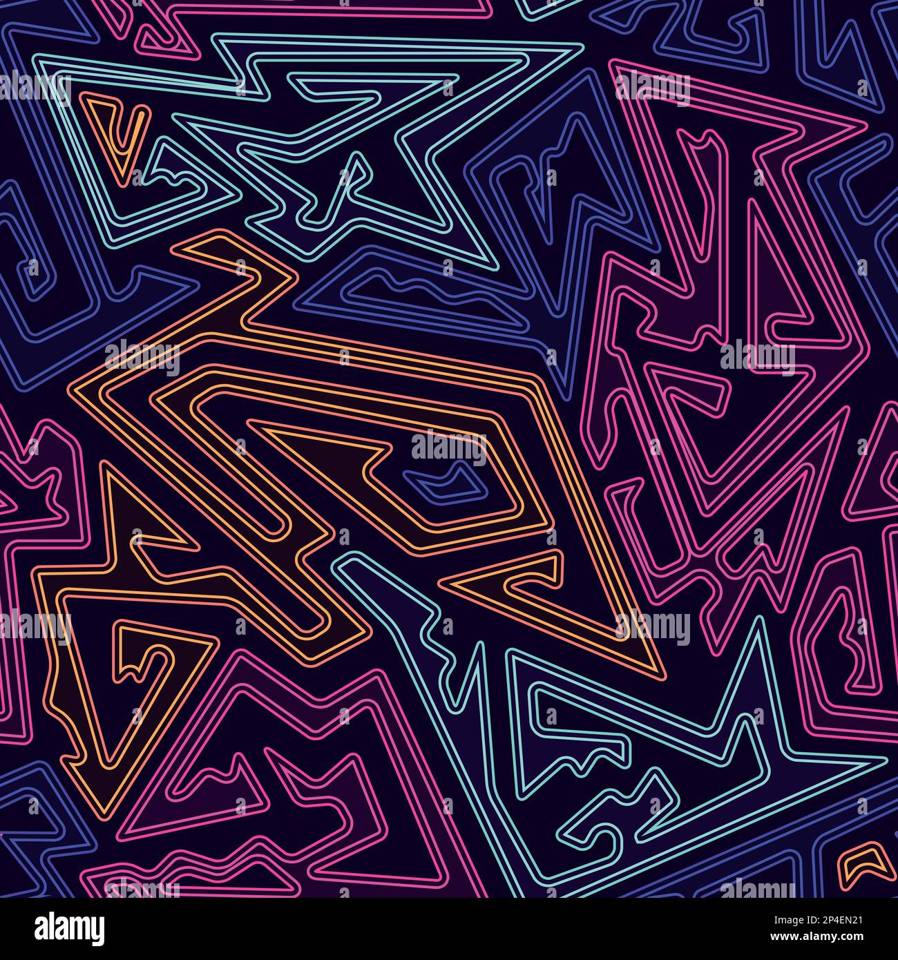 Neon style graffiti Stock Vector Images - Alamy