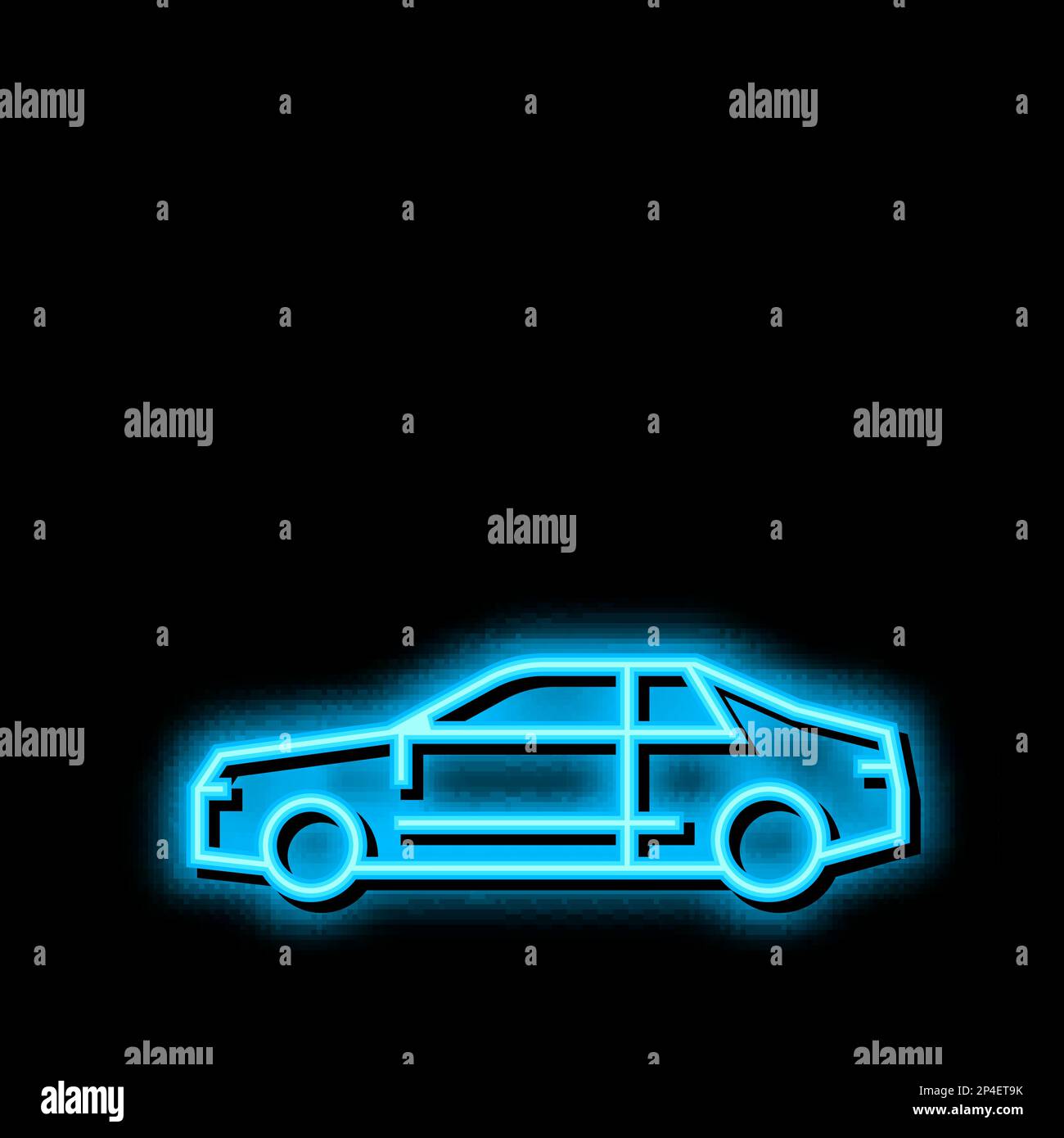 coupe car neon glow icon illustration Stock Vector Image & Art - Alamy