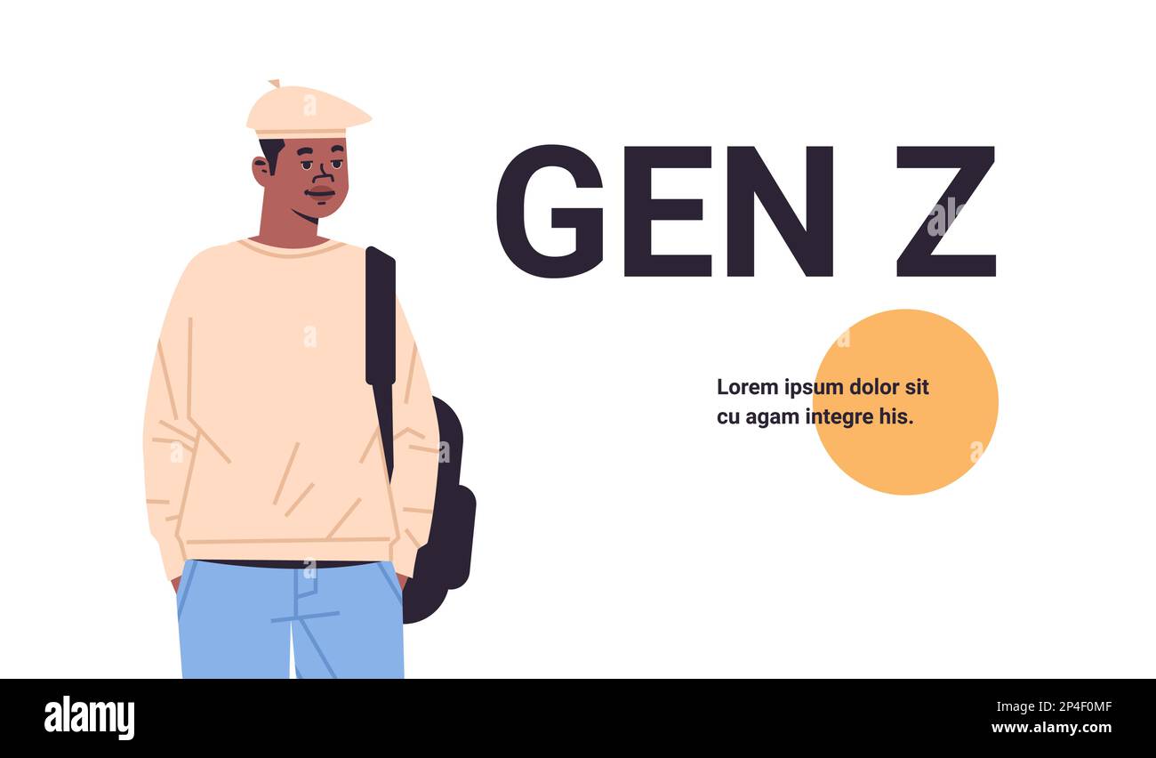 young guy in casual trendy clothes generation Z lifestyle concept new ...