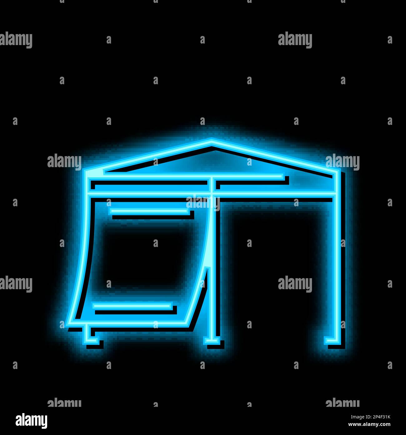 canopy construction neon glow icon illustration Stock Vector Image ...