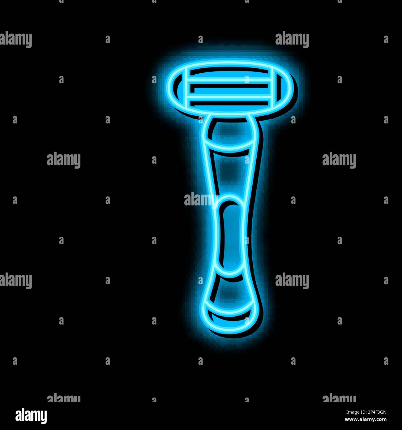 shave razor neon glow icon illustration Stock Vector Image & Art - Alamy