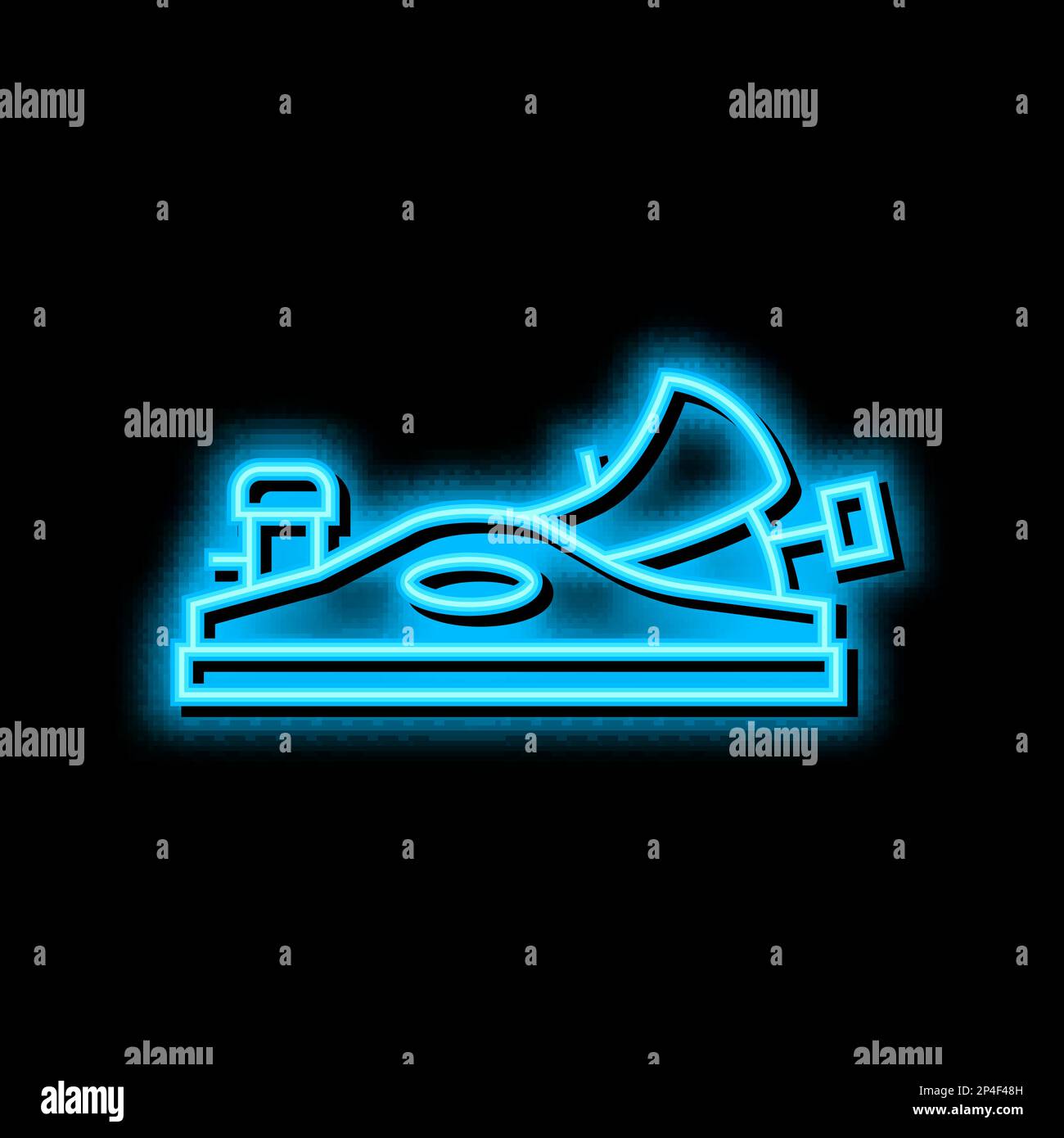 block plane carpenter tool neon glow icon illustration Stock Vector ...