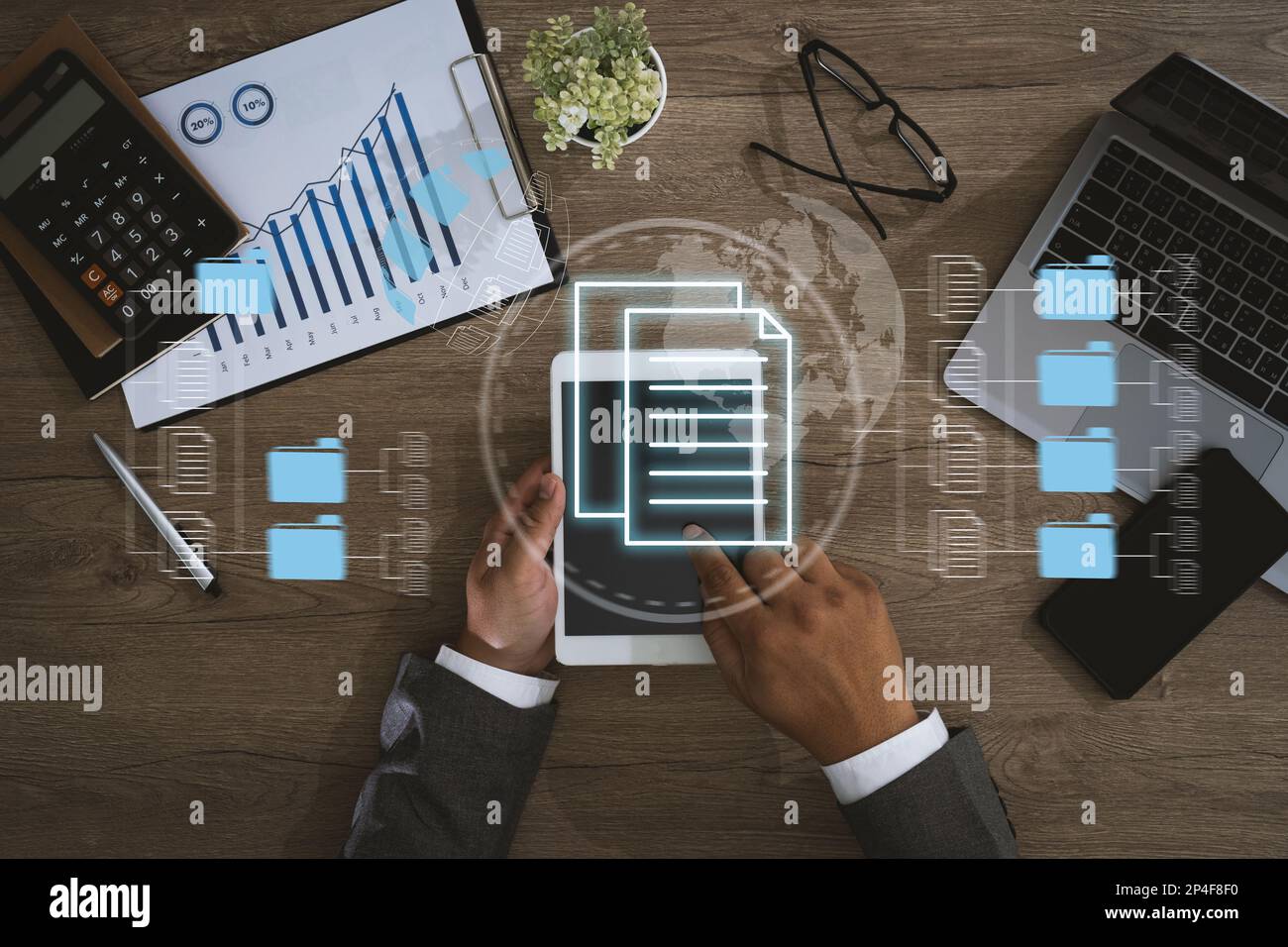 IT working on computer Business processes Document Management System ...