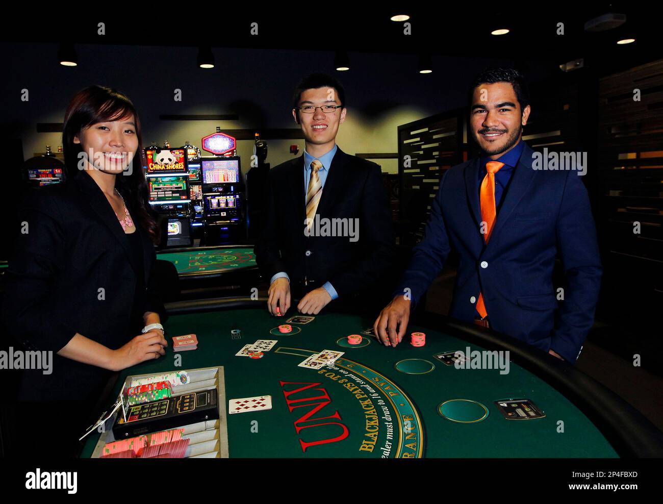 In this Friday, May 9, 2014, photo, UNLV Gaming Innovation students ...
