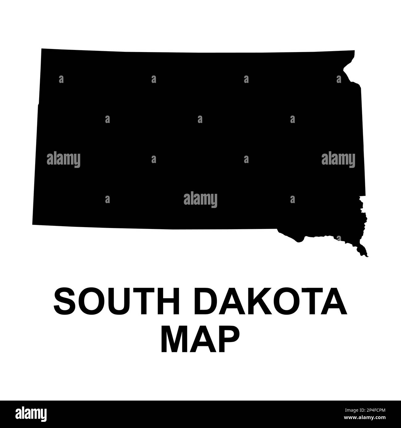South Dakota map shape, united states of america. Flat concept icon ...