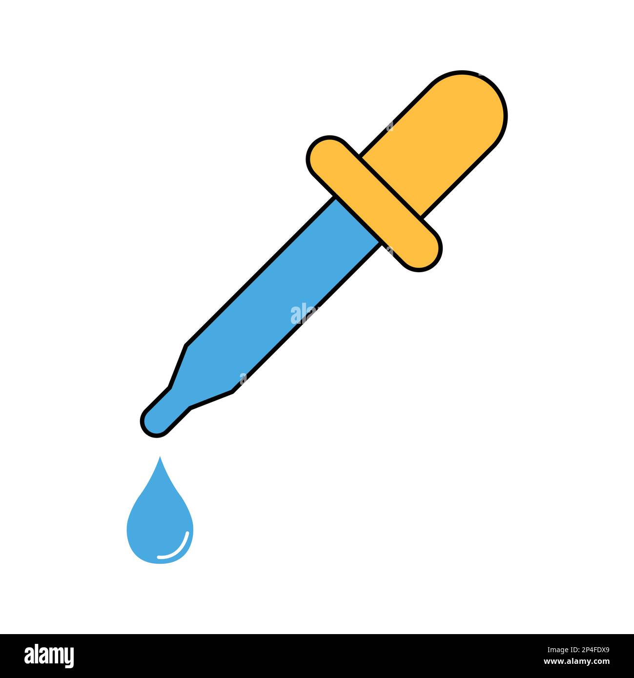 Dropper liquid icon, medicine health tool web symbol, test fluid design ...