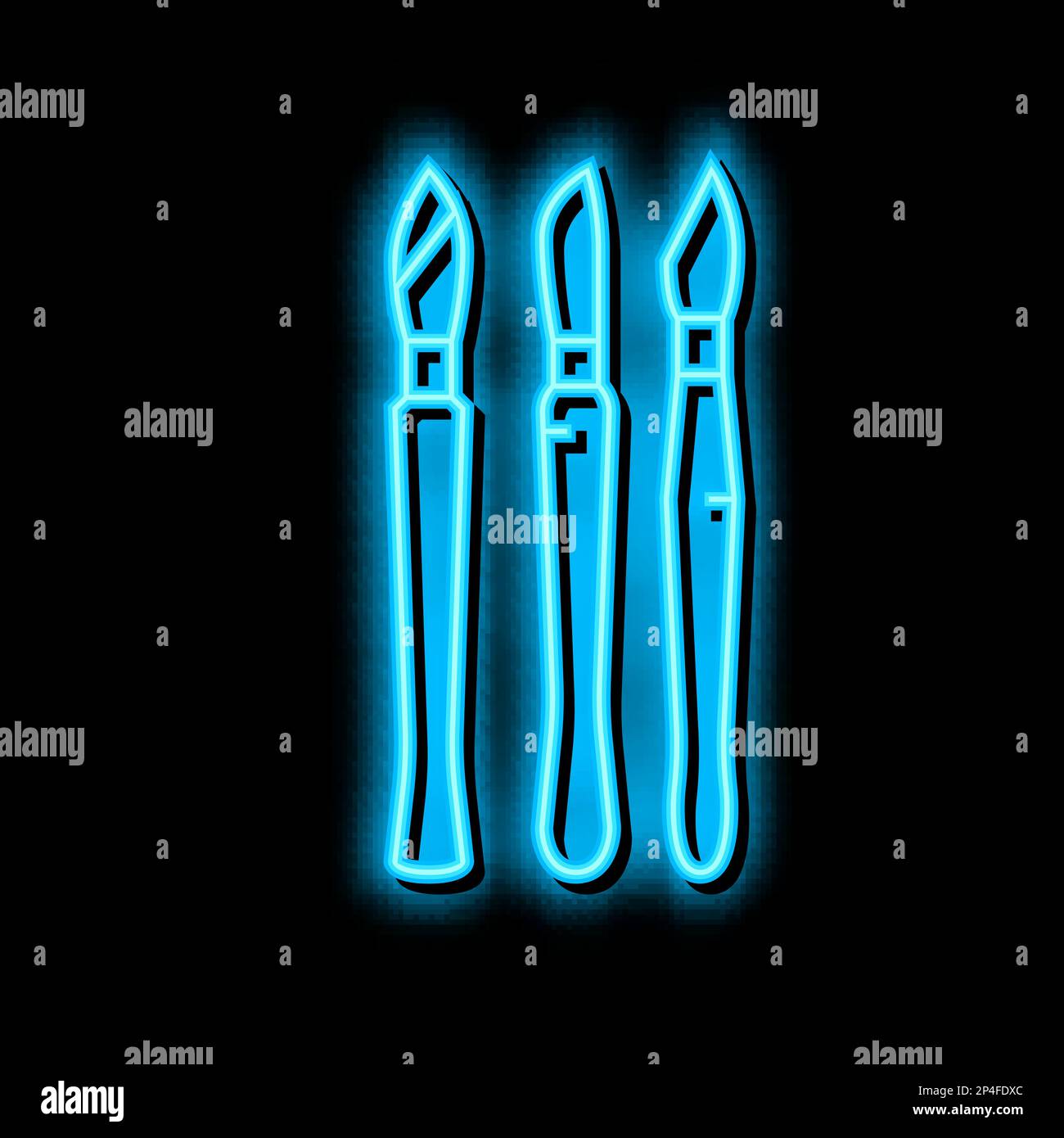 knife medical neon glow icon illustration Stock Vector Image & Art - Alamy