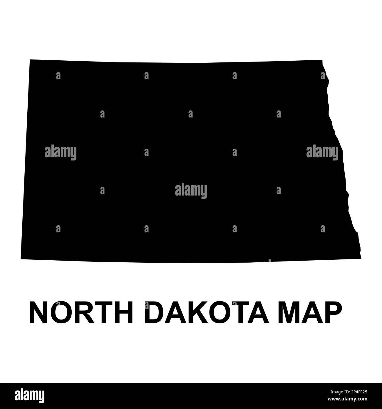 North Dakota map shape, united states of america. Flat concept icon ...