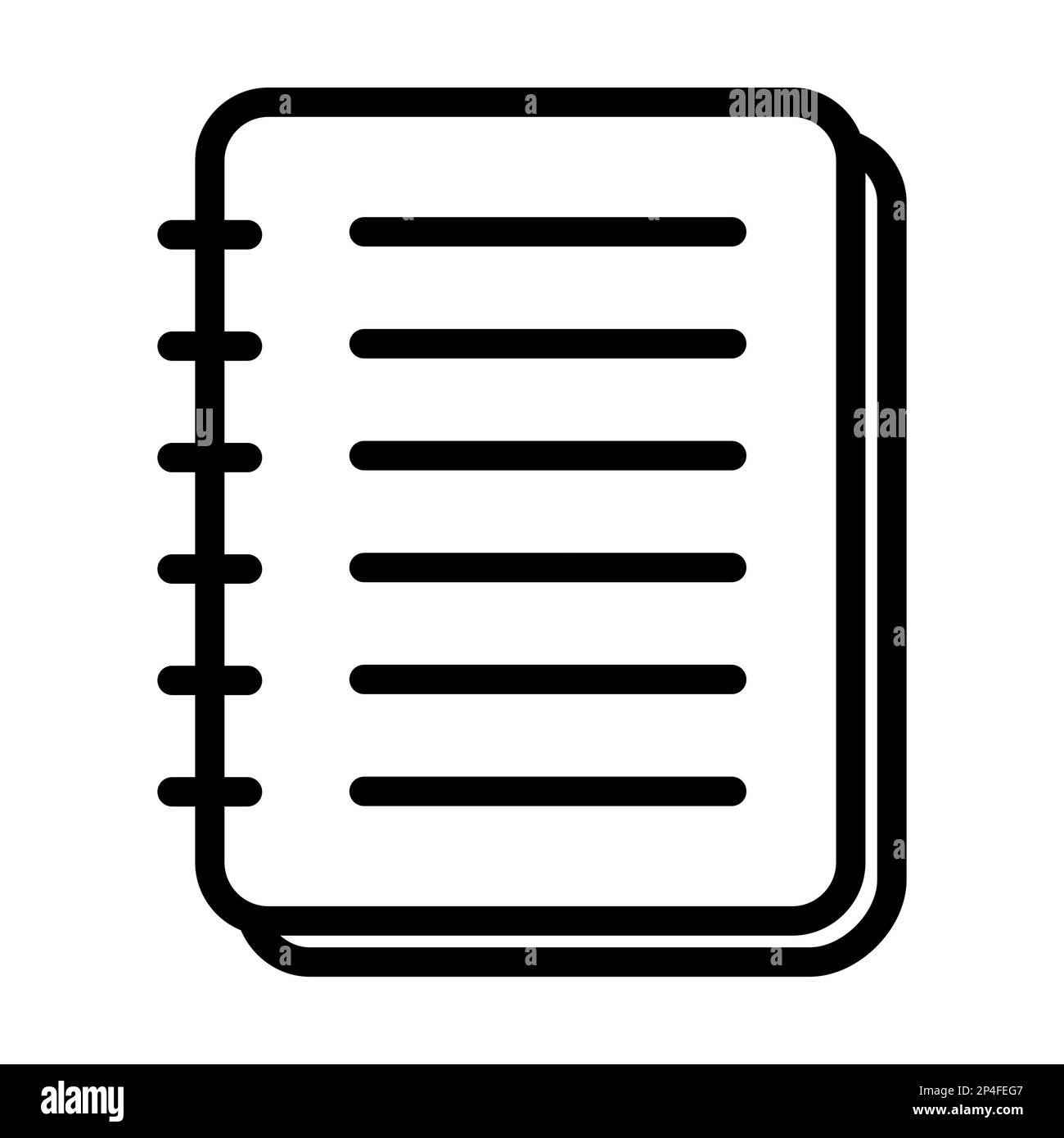 Spiral notebook icon, paper blank page symbol, note web flat vector ...