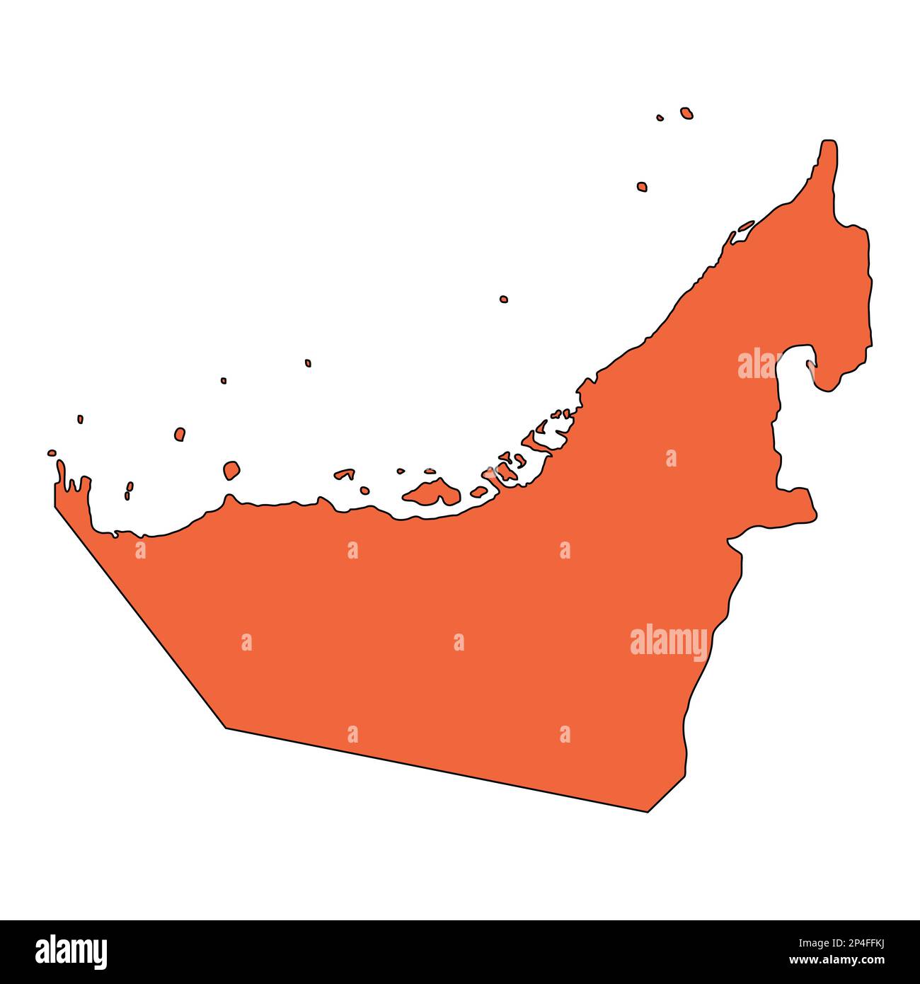 United arab emirates map icon, geography blank concept, isolated ...