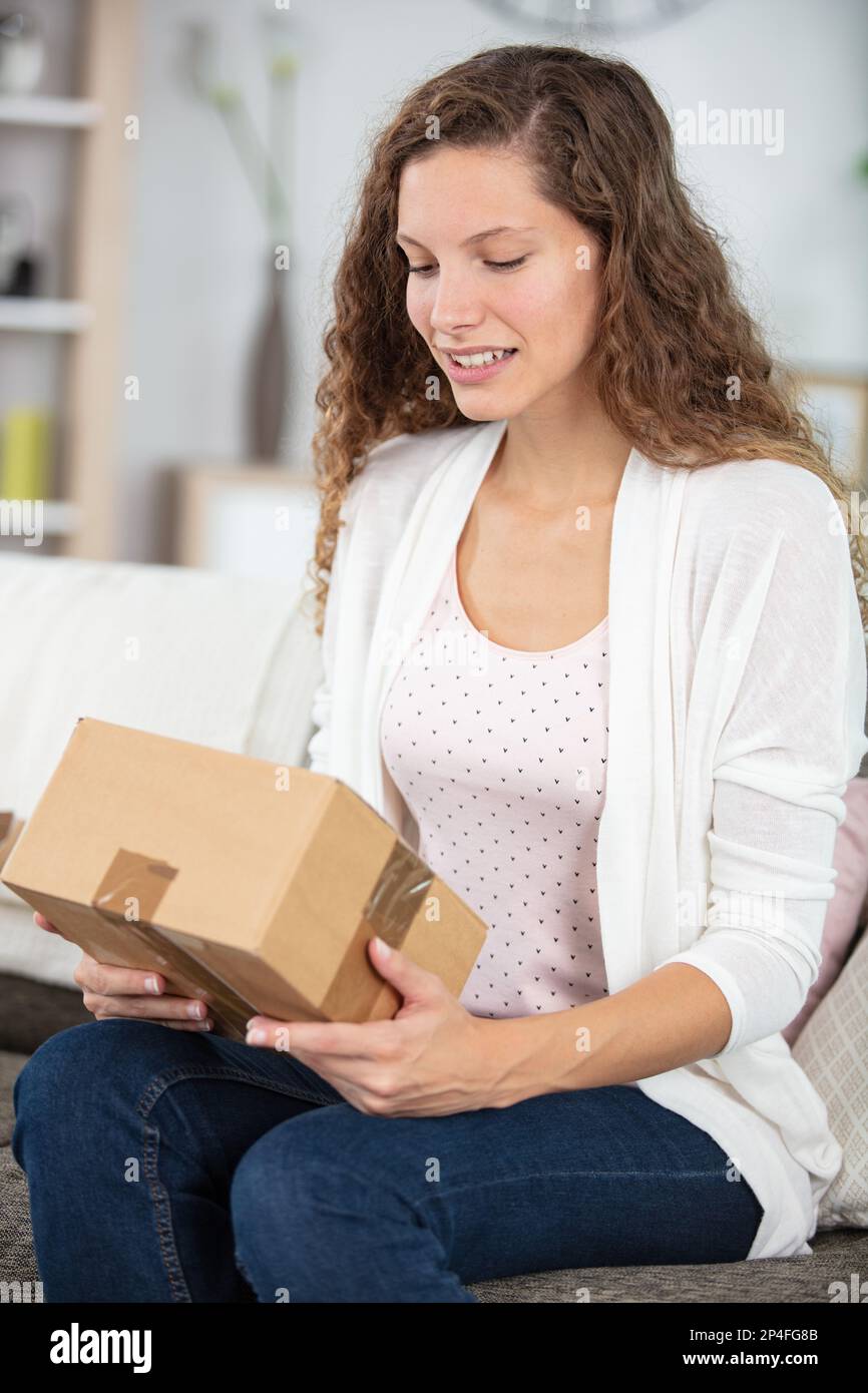 people delivery shipping and postal service concept Stock Photo - Alamy