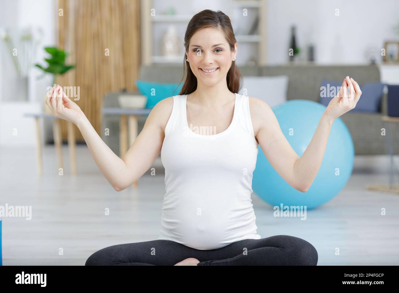 happy zen ready to be mum Stock Photo - Alamy