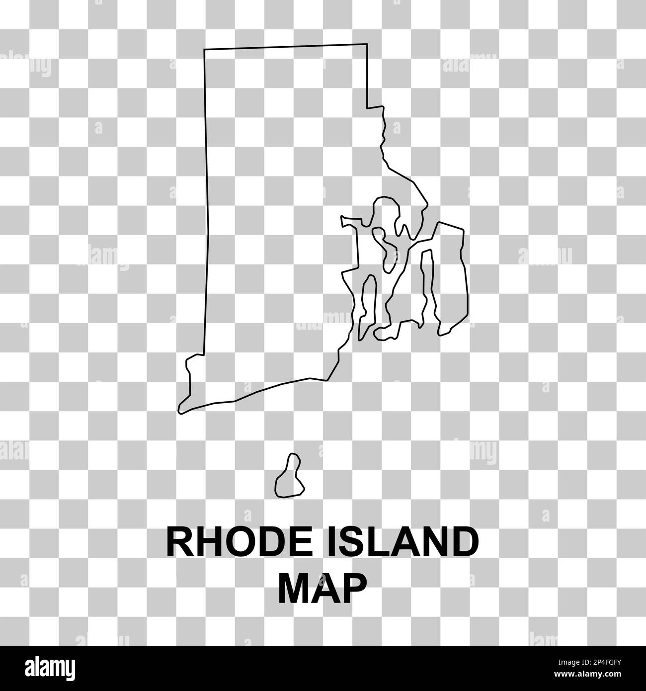 Rhode island map shape, united states of america. Flat concept symbol ...