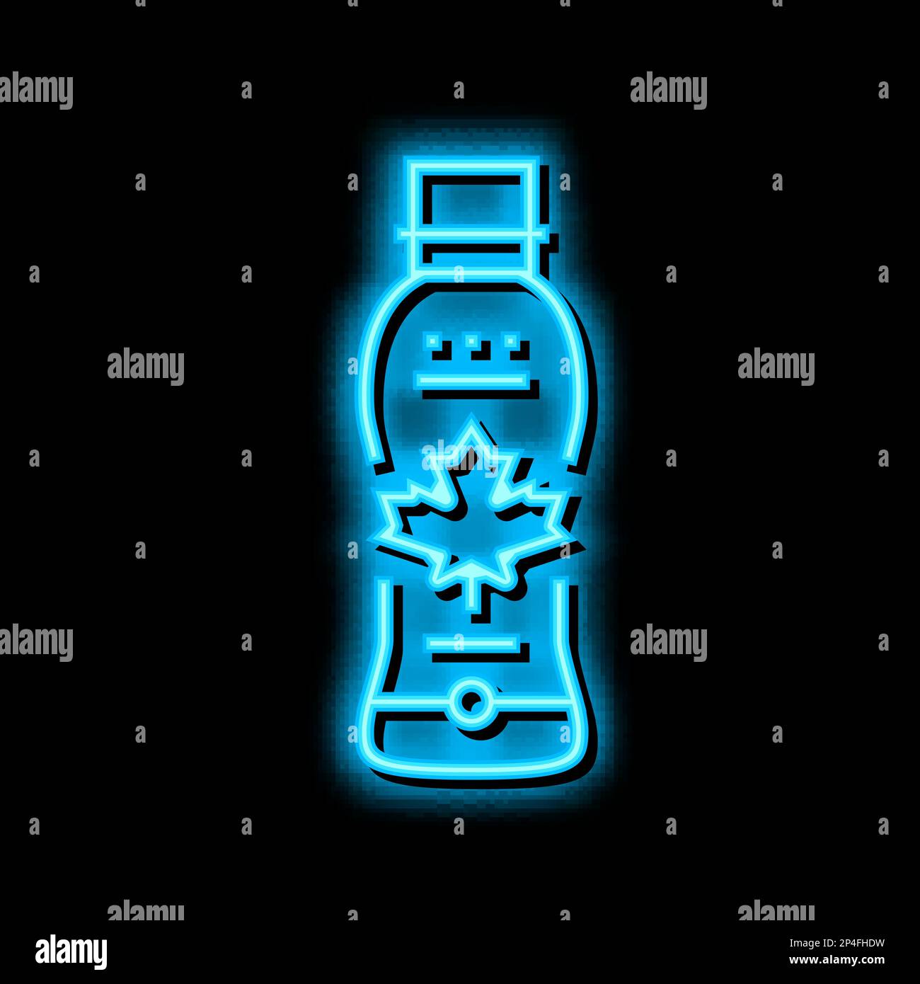 maple water bottle neon glow icon illustration Stock Vector Image & Art ...