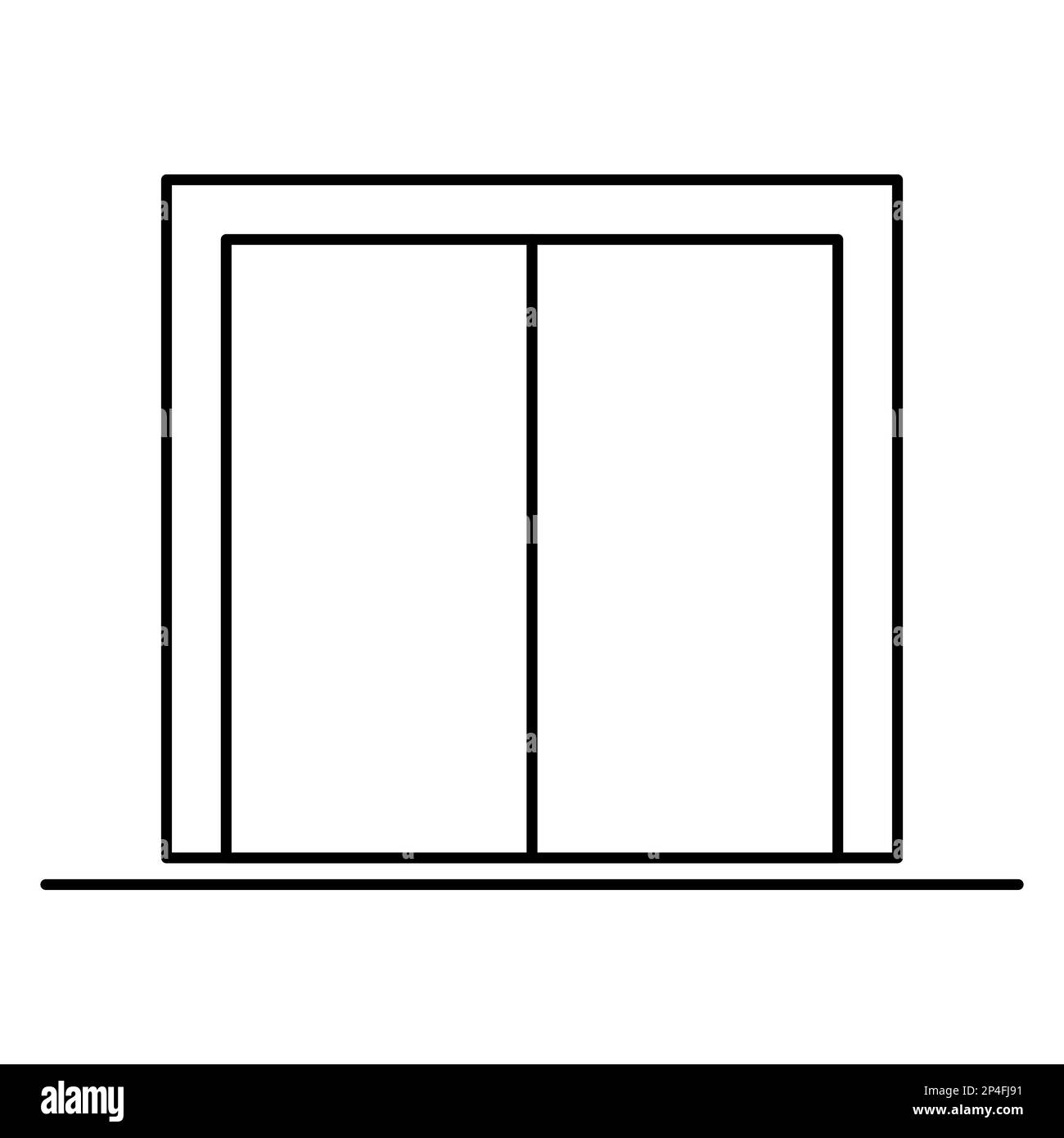 Lift elevator icon, graphic design entrance sign, building doorway ...