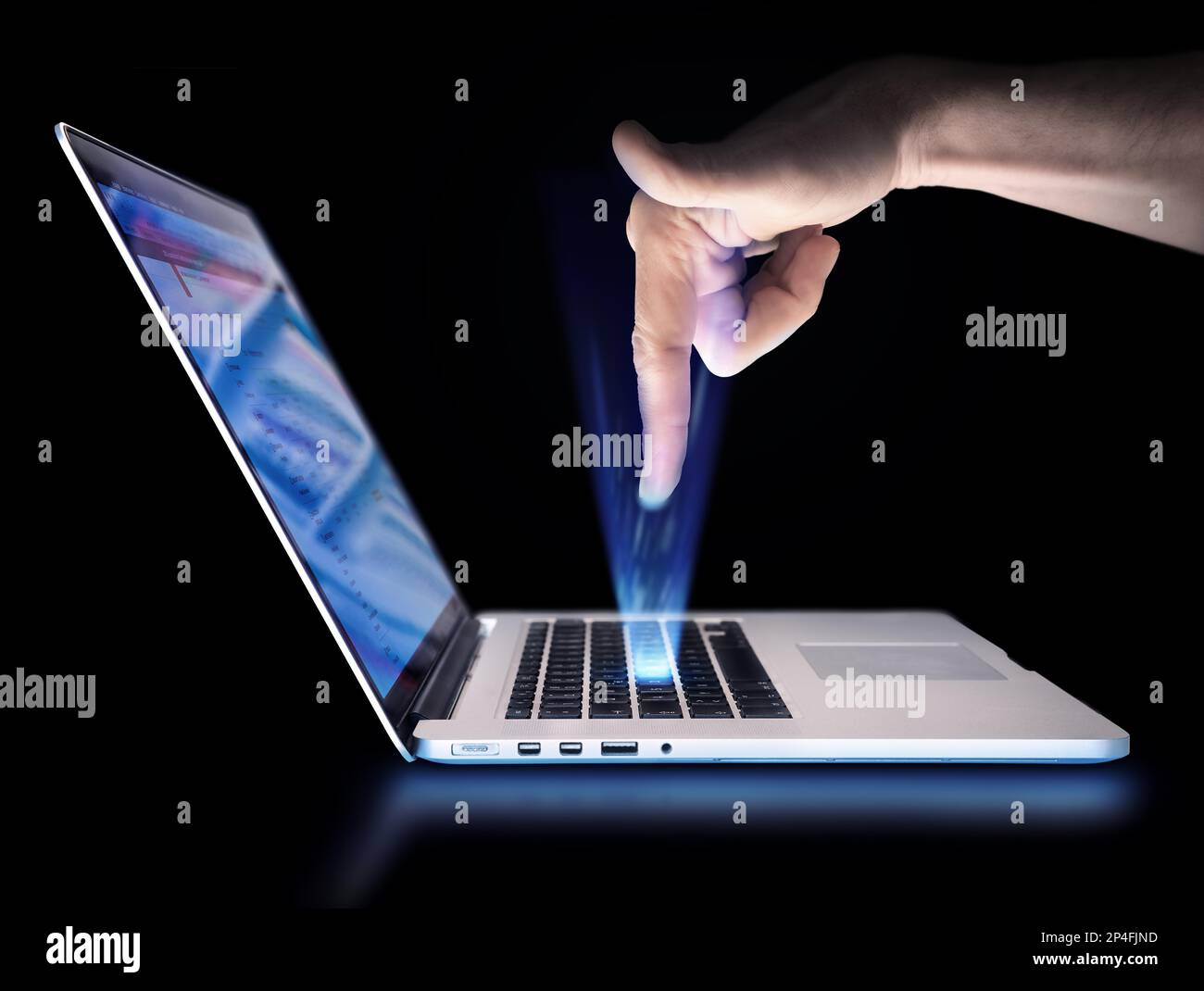finger pointing a solution key Stock Photo - Alamy