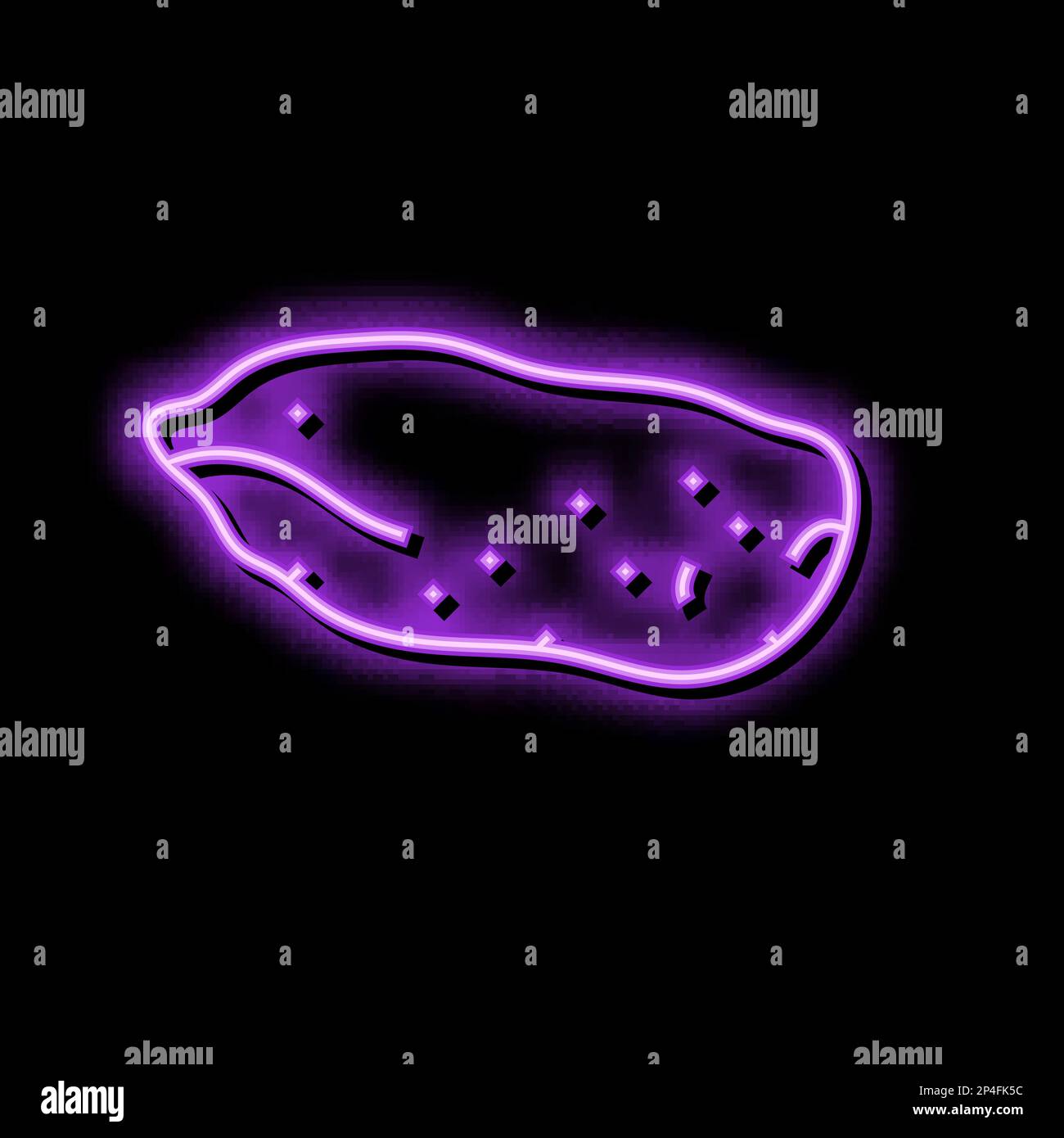 sweet food potato neon glow icon illustration Stock Vector Image & Art ...