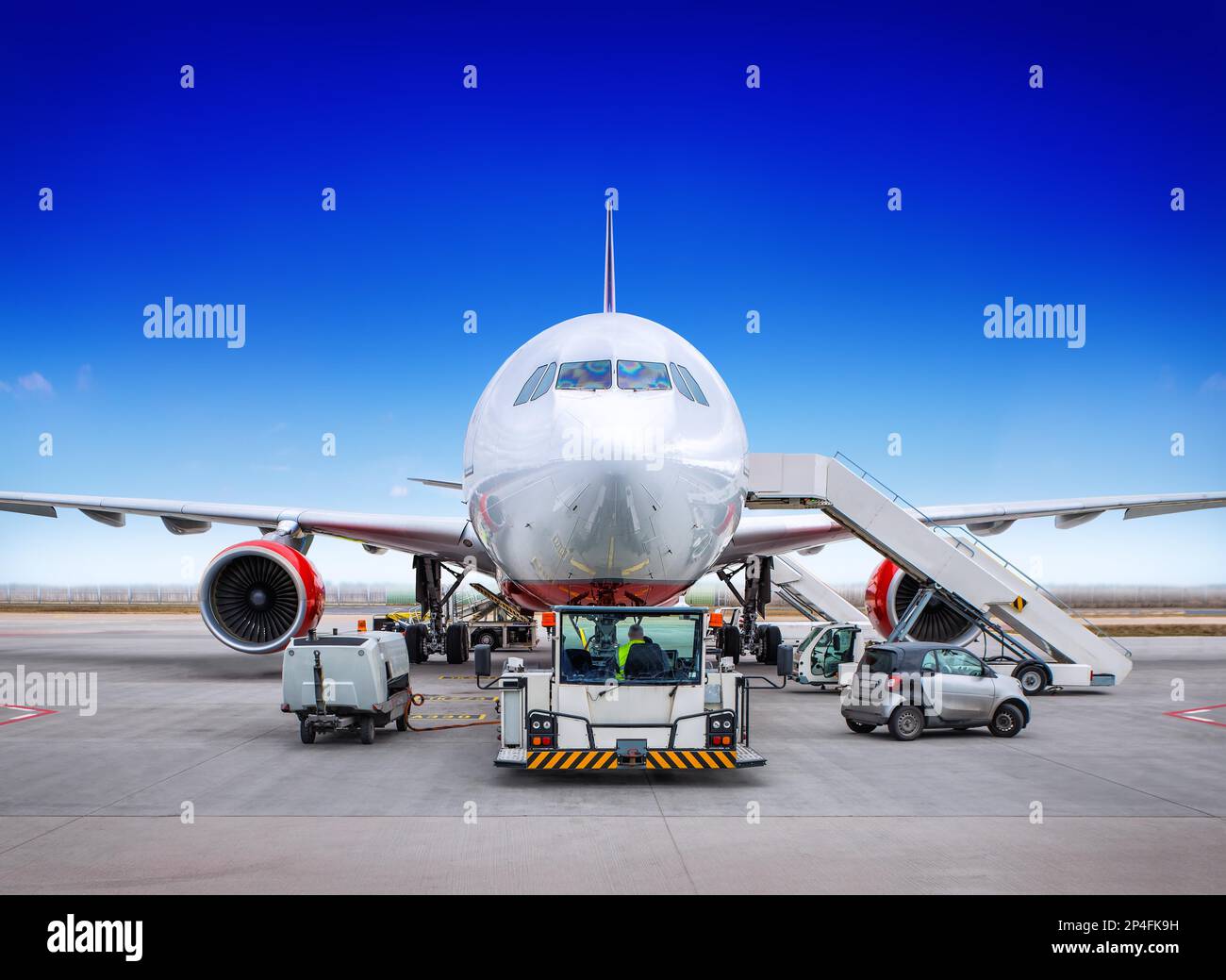 aircraft getting prepared for take off Stock Photo - Alamy