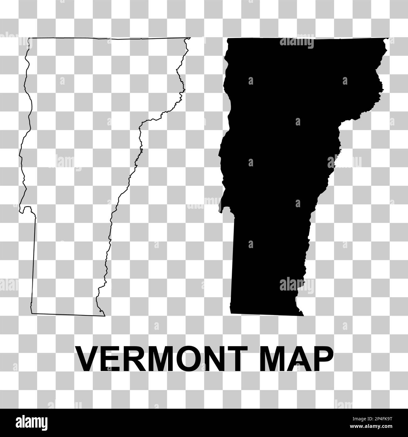 Set of Vermont map shape, united states of america. Flat concept vector ...