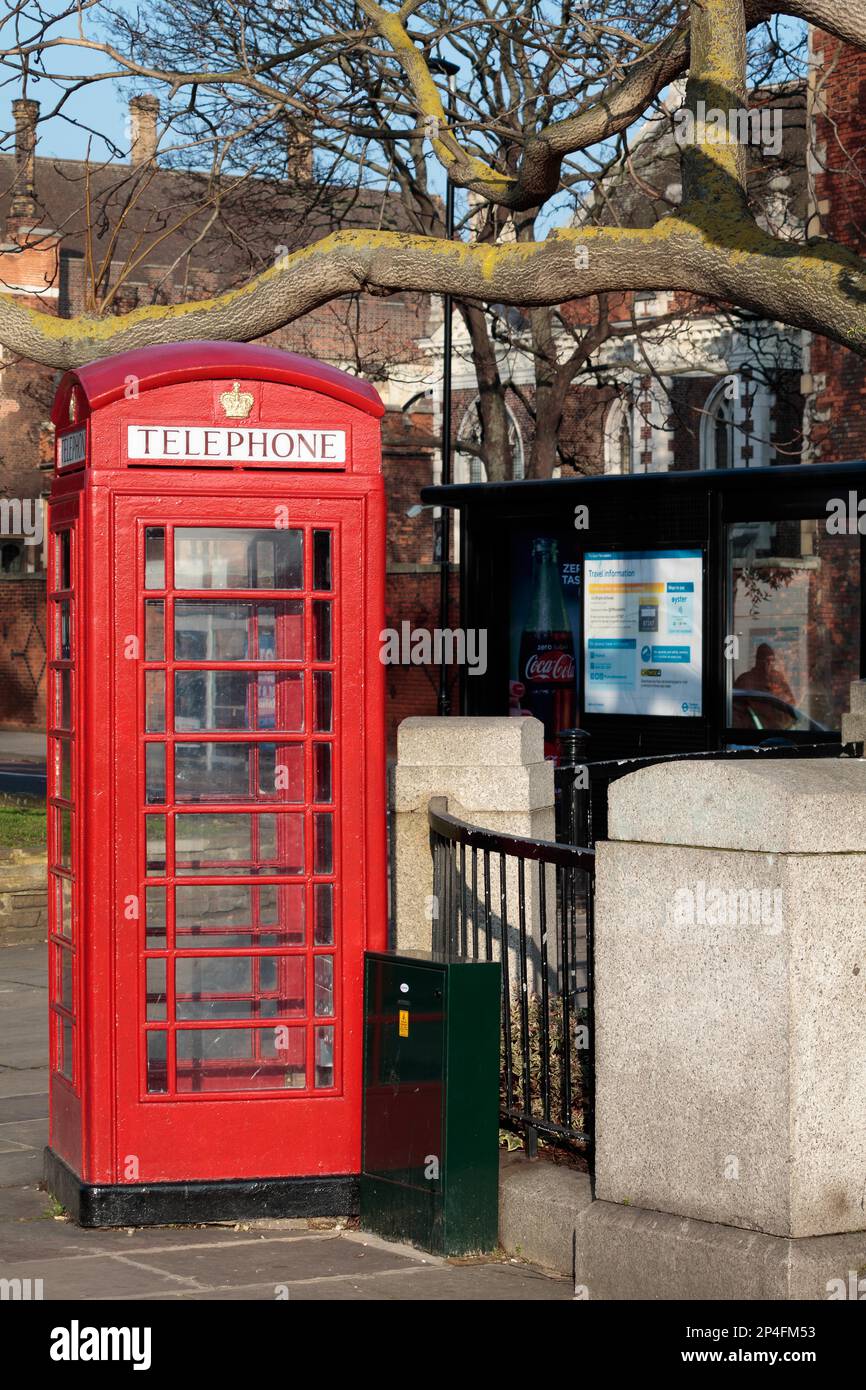Red Telephone Box in Westminster Stock Photo - Alamy