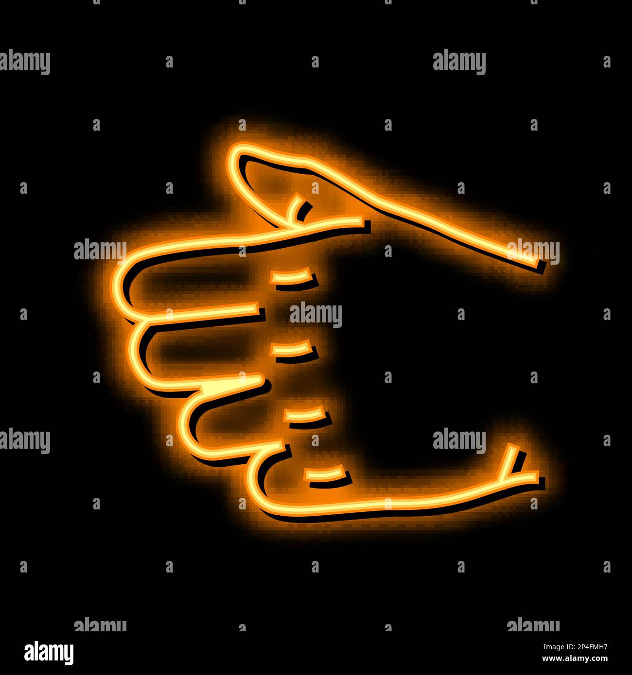 grip hand gesture neon glow icon illustration Stock Vector Image & Art ...