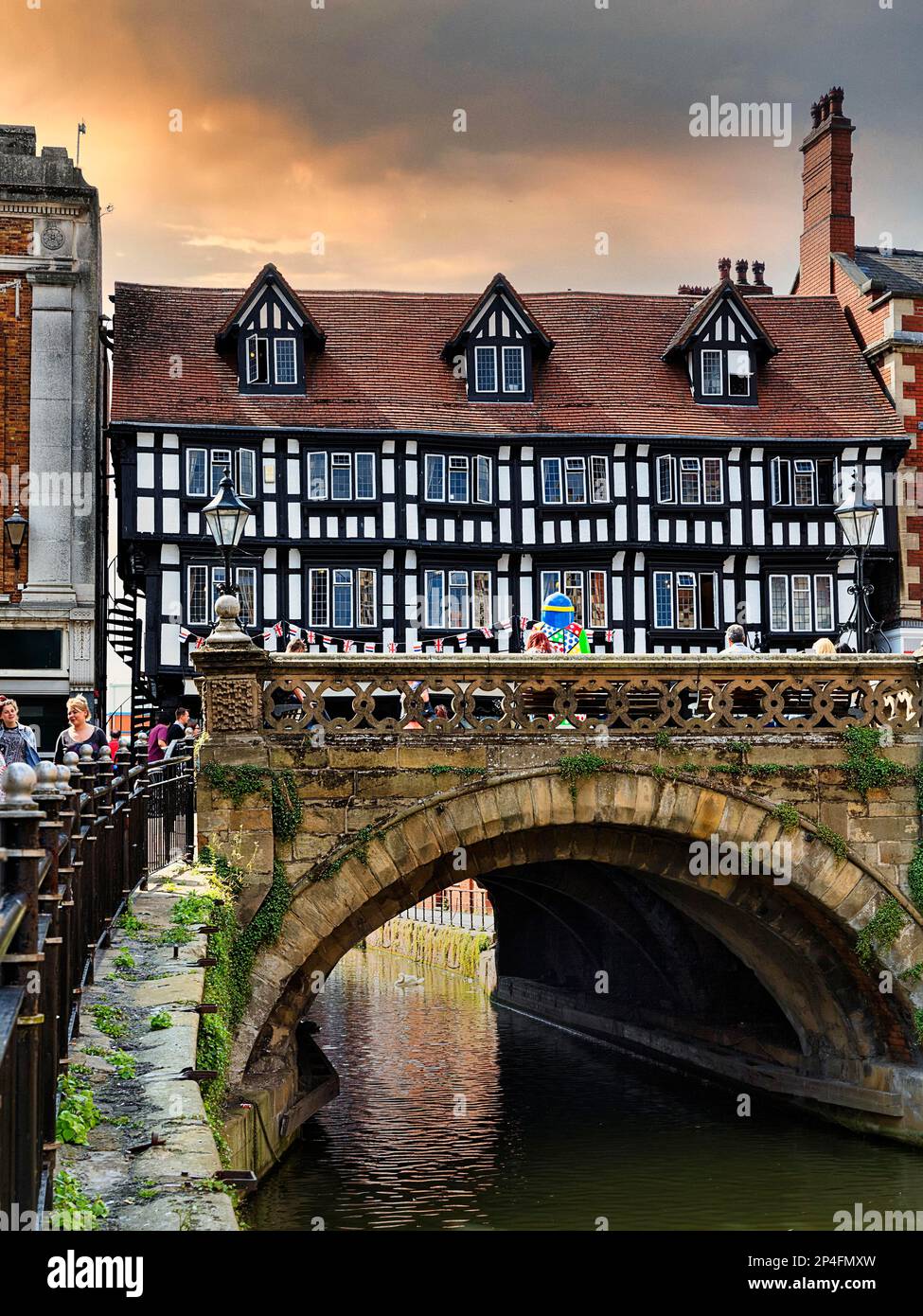 Medieval half-timbered house on High Bridge, also Glory Hole, High ...