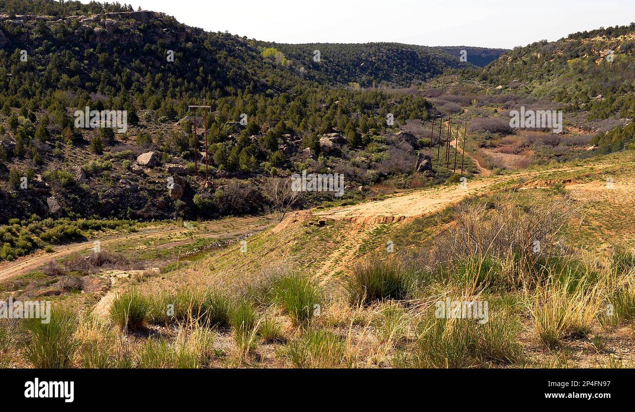 This April 26, 2014 photo shows Recapture Canyon, looking south from ...