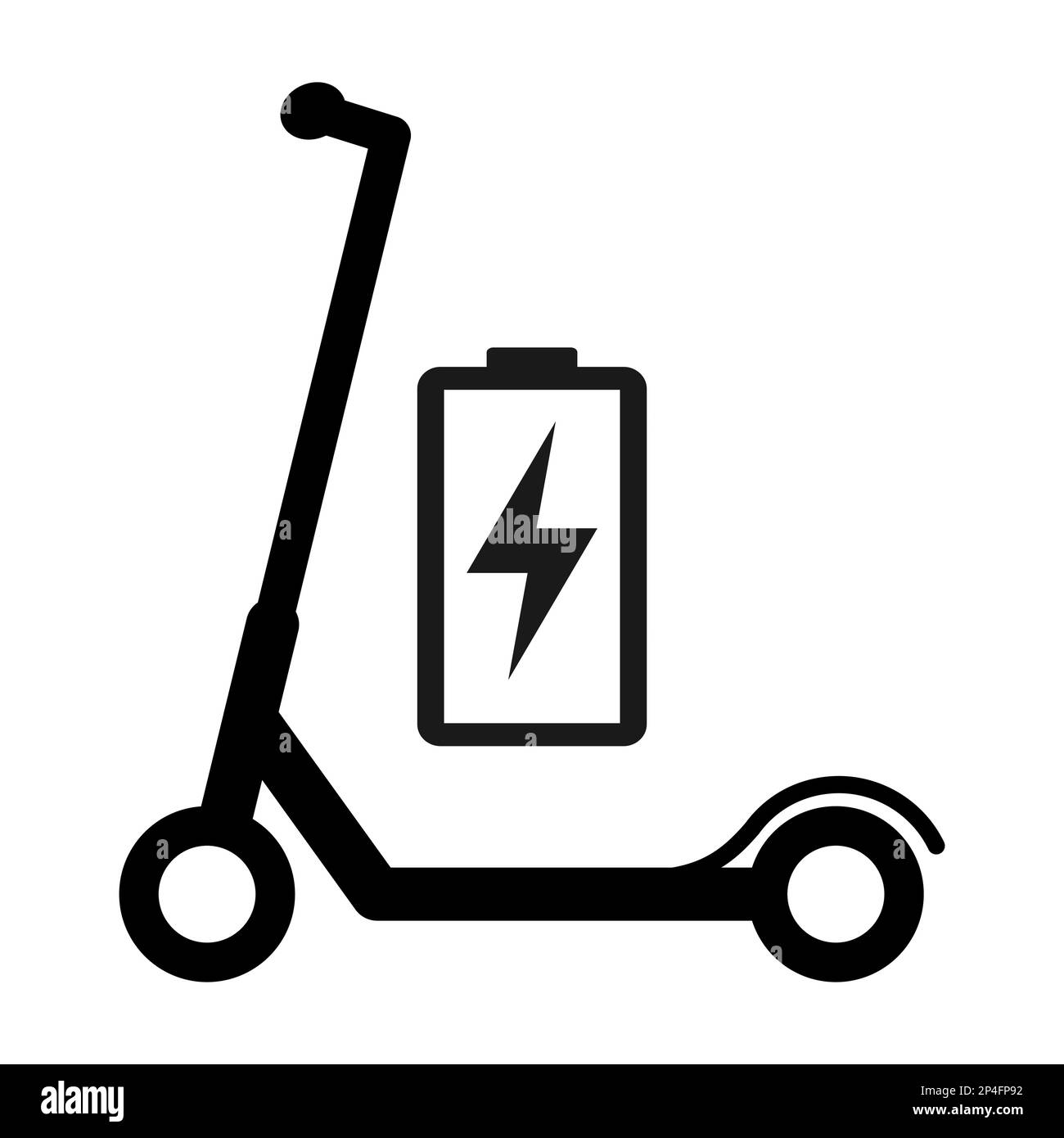 Electric scooter icon, urban flat eco friendly transport, vehicle ...