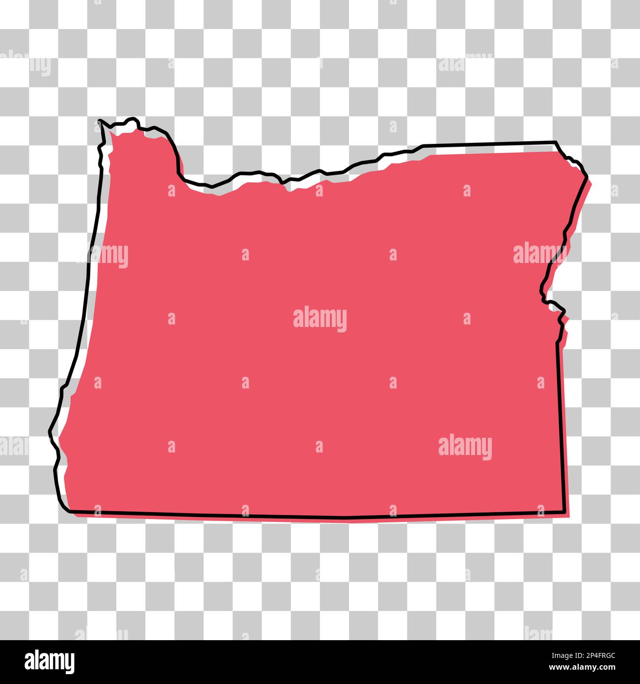 Oregon map shape, united states of america. Flat concept icon symbol ...