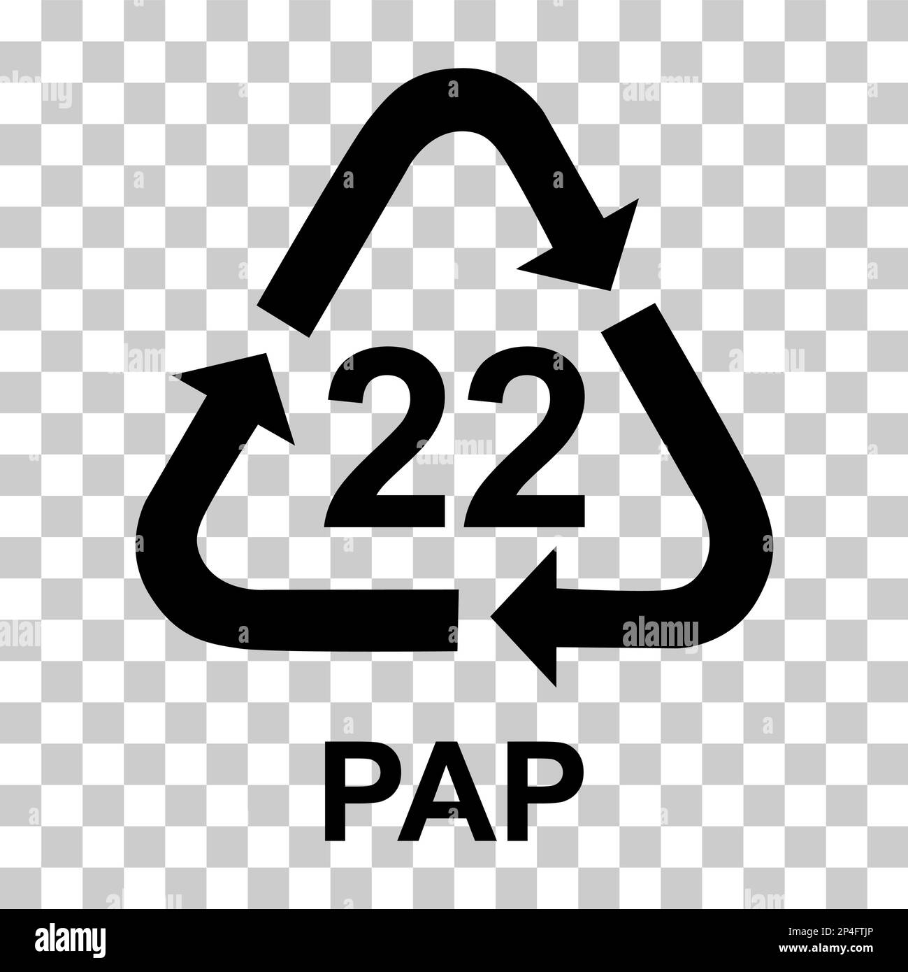 Paper symbol, ecology recycling sign isolated on white background ...