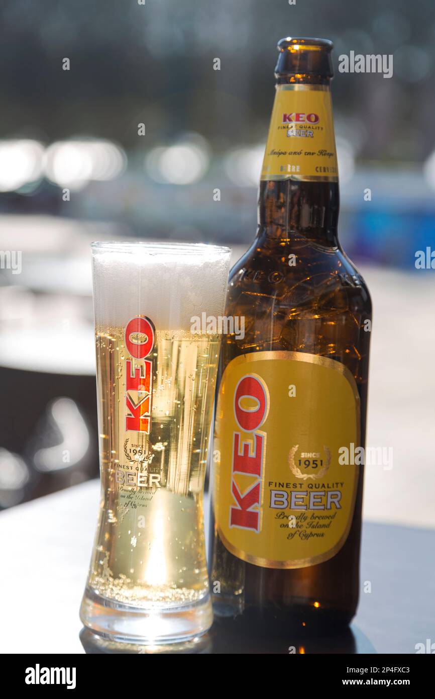 Cyprus, local Cyrpus beer Stock Photo - Alamy