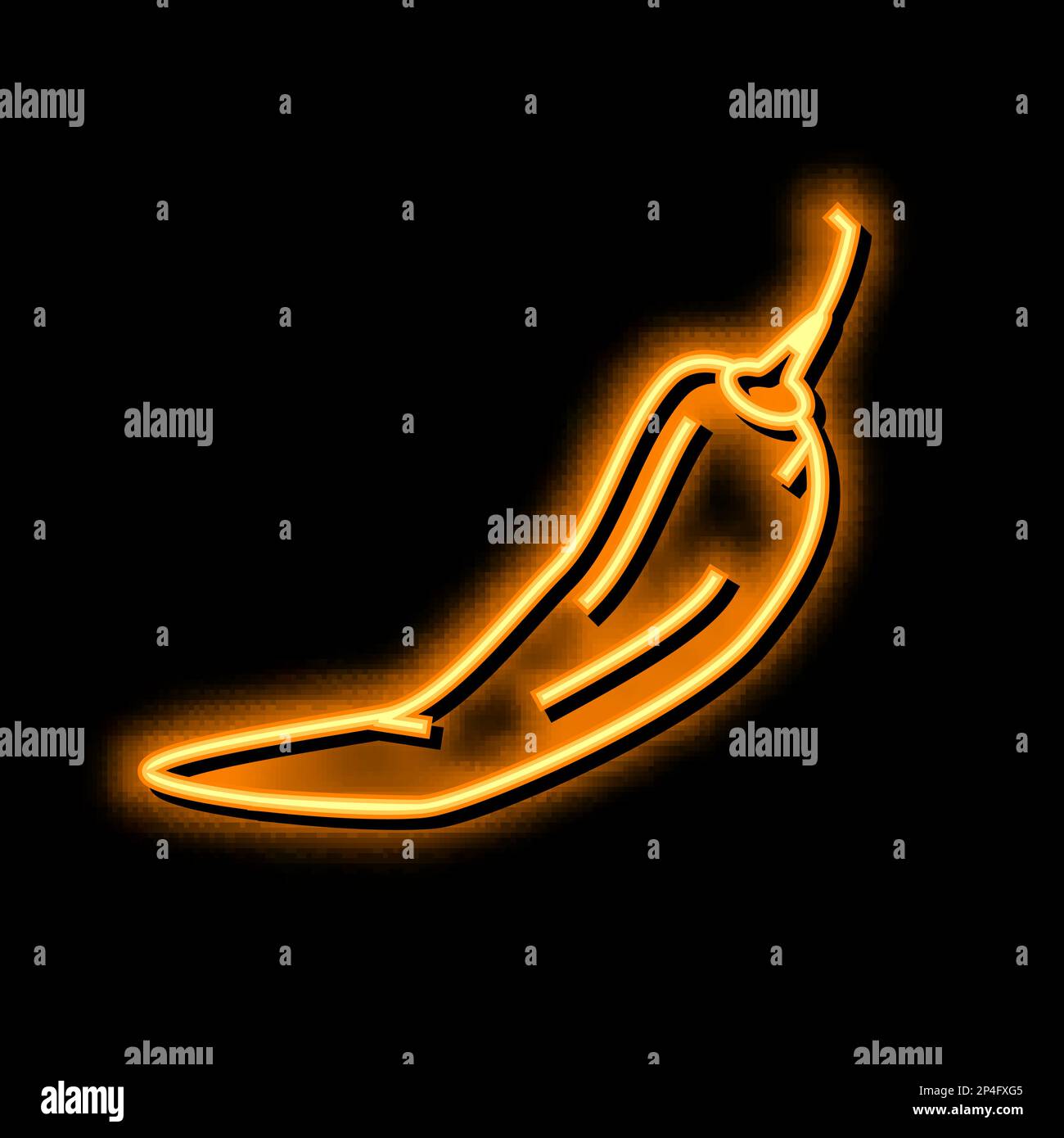 chili pepper neon glow icon illustration Stock Vector Image & Art - Alamy
