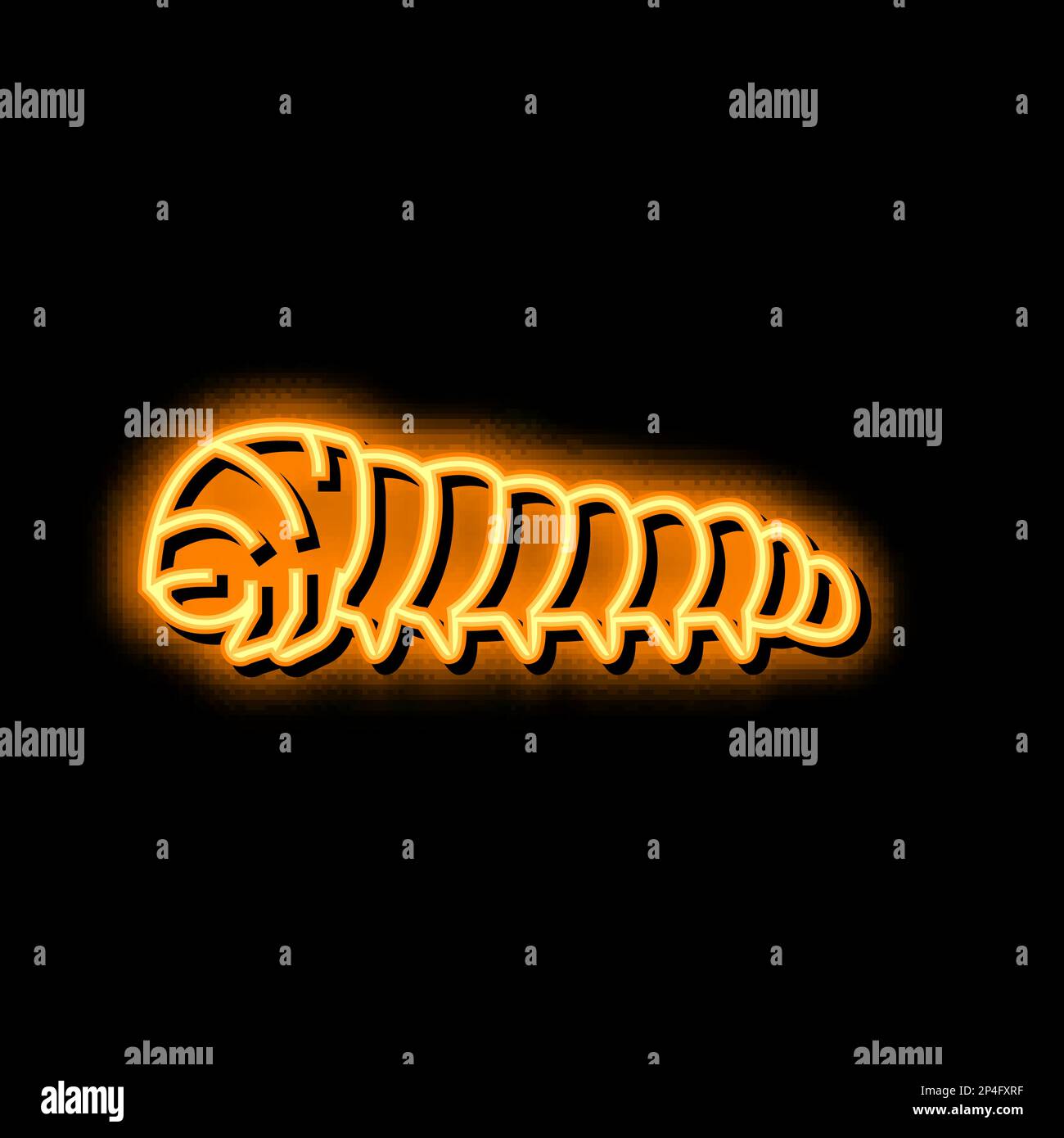 caterpillar insect neon glow icon illustration Stock Vector Image & Art ...