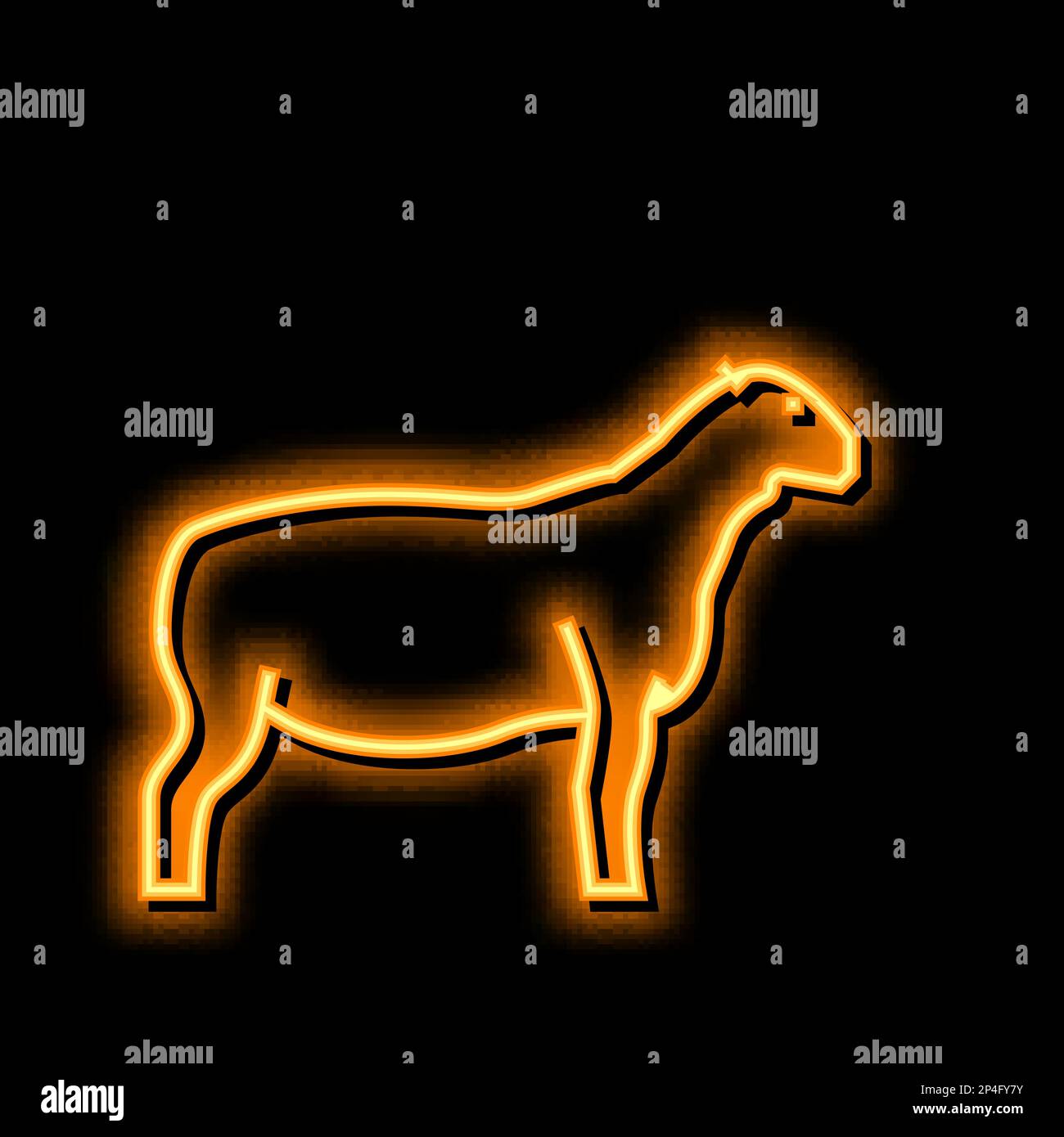 texel sheep neon glow icon illustration Stock Vector Image & Art - Alamy