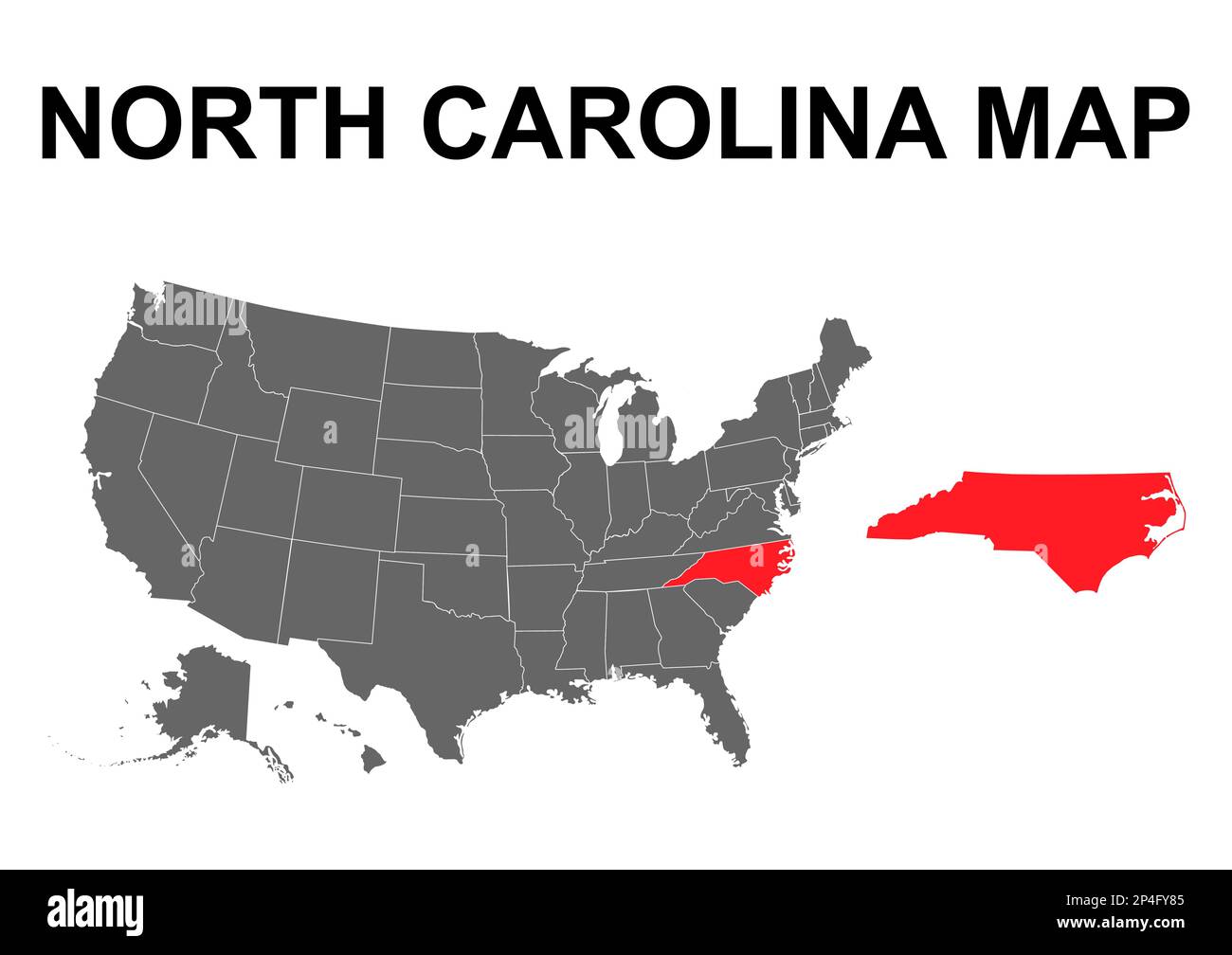 North Carolina map shape, united states of america. Flat concept symbol ...