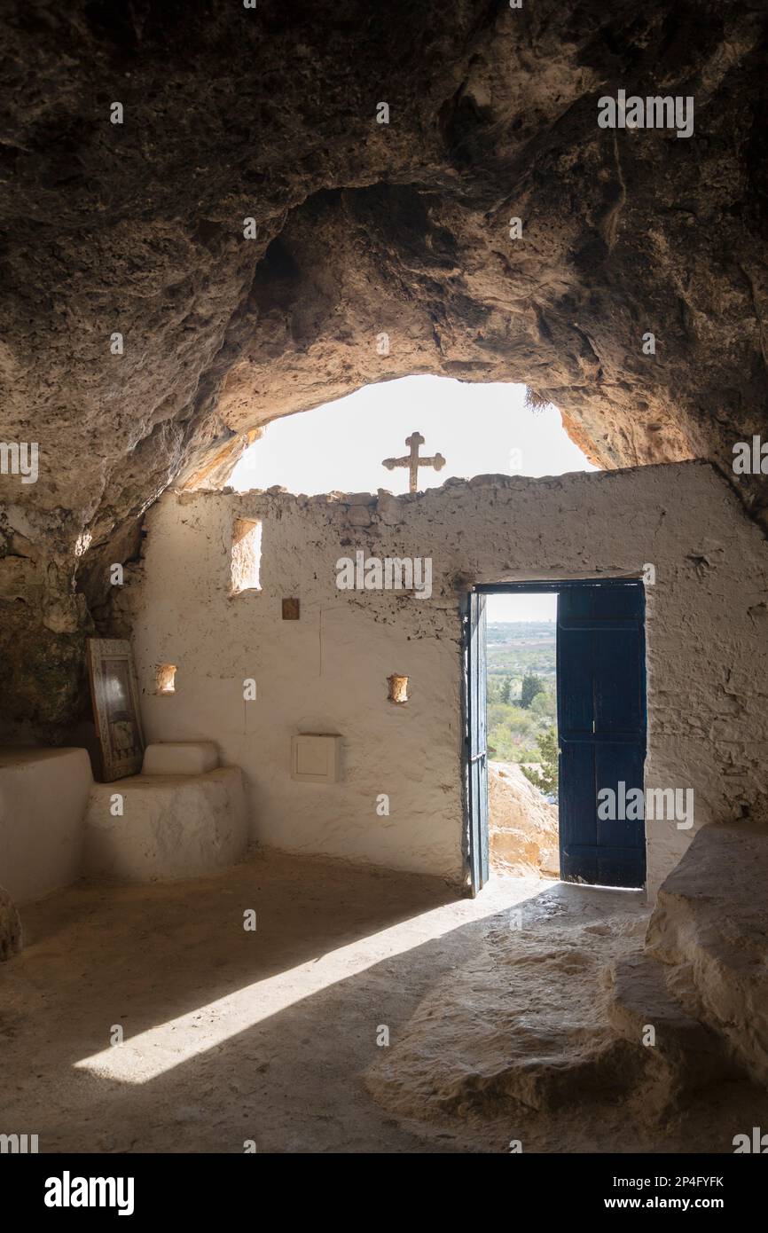 Cyprus, cave church - Agioi Saranta - near Protaras Stock Photo - Alamy