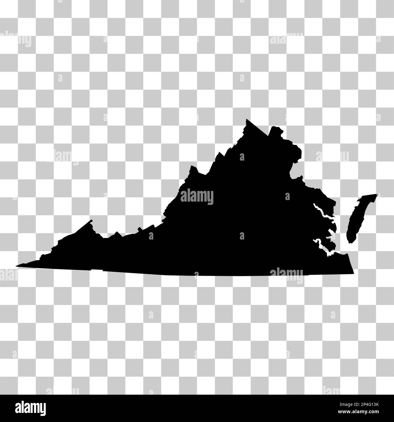 Virginia map shape, united states of america. Flat concept icon symbol ...